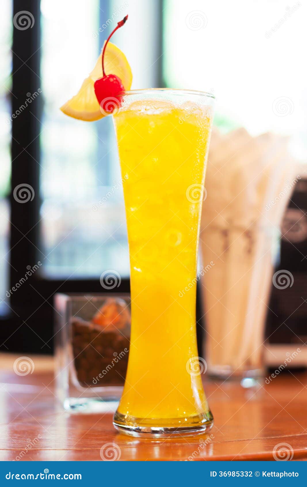 Yellow cocktail stock photo. Image of counter, color - 36985332