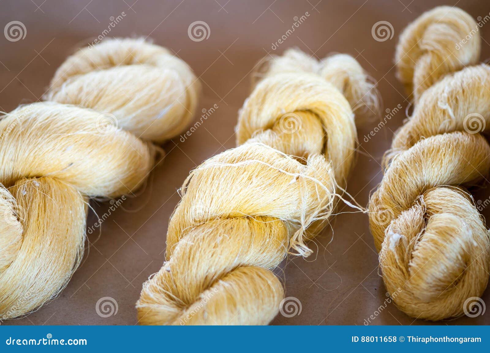 Yellow Cocoons Made by the Silkworm Stock Photo - Image of larvae ...