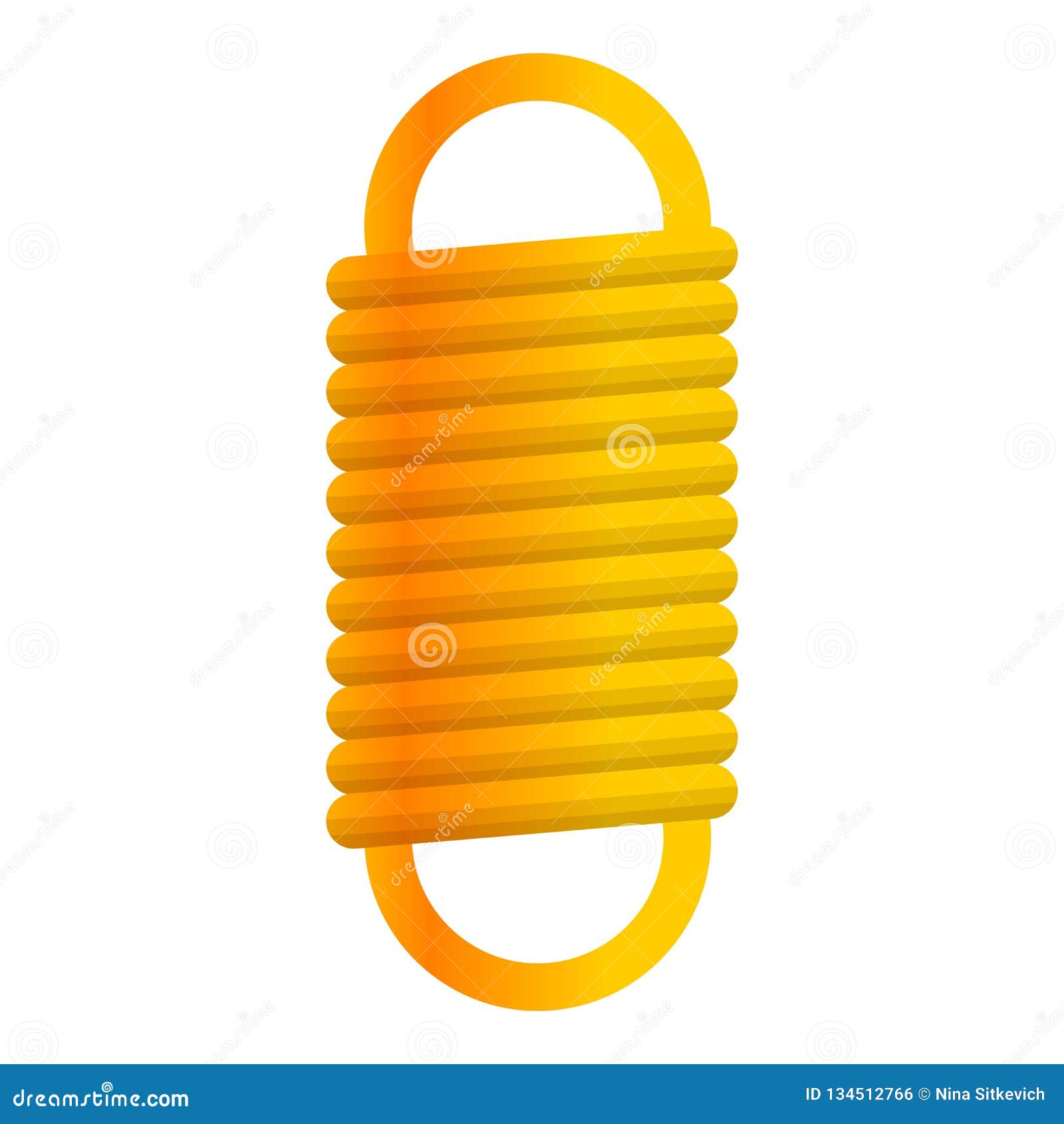 Yellow Coil Spring Icon, Cartoon Style Stock Vector - Illustration of ...
