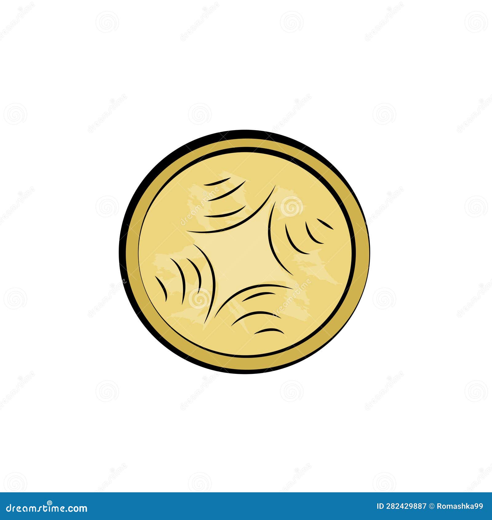 Yellow Coin Icon. Vector Illustration Isolated. Game Element. Stock ...