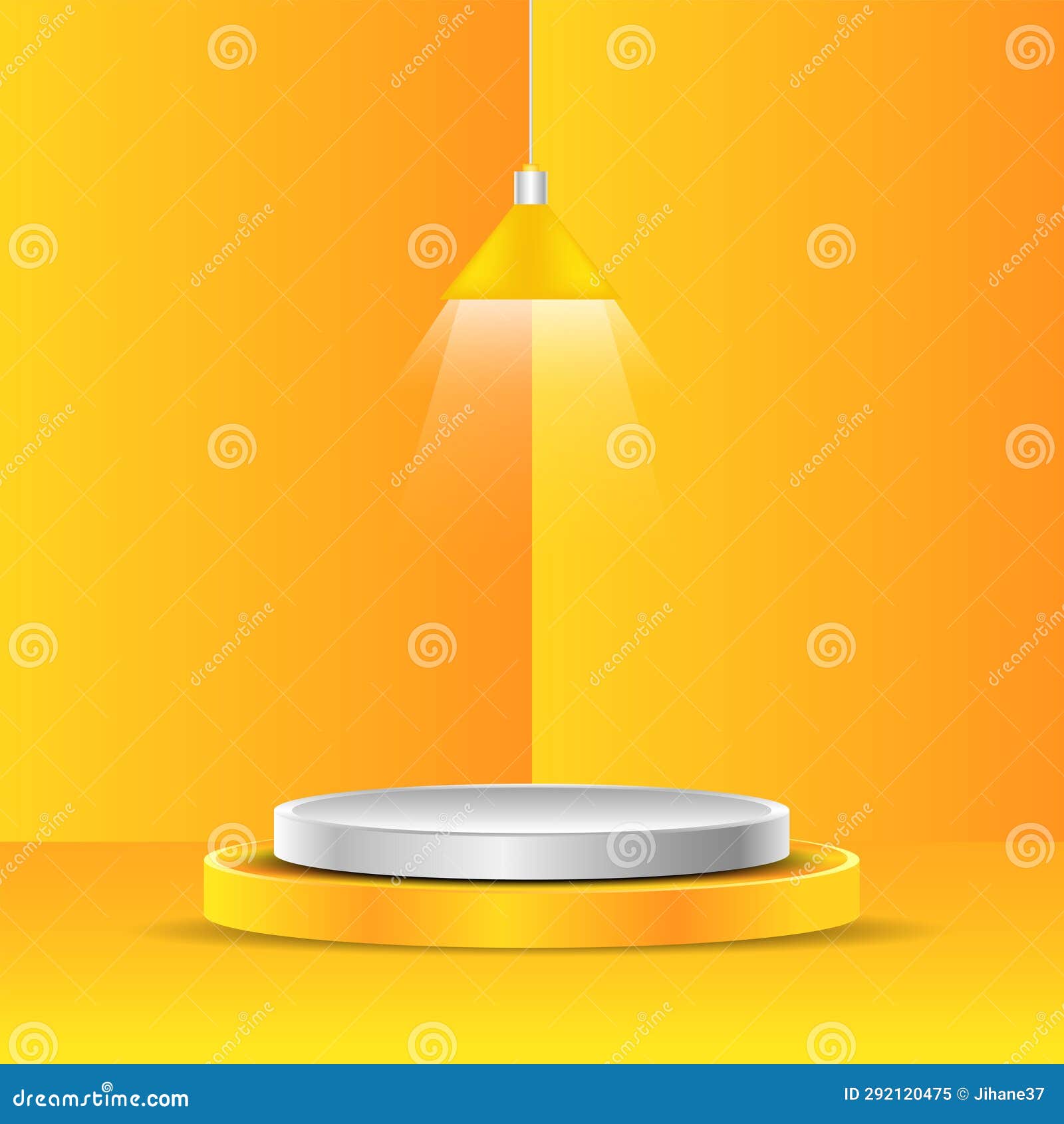 3d Pedestal Or Podium With Round Steps On Stage And Minimalistic Blue ...