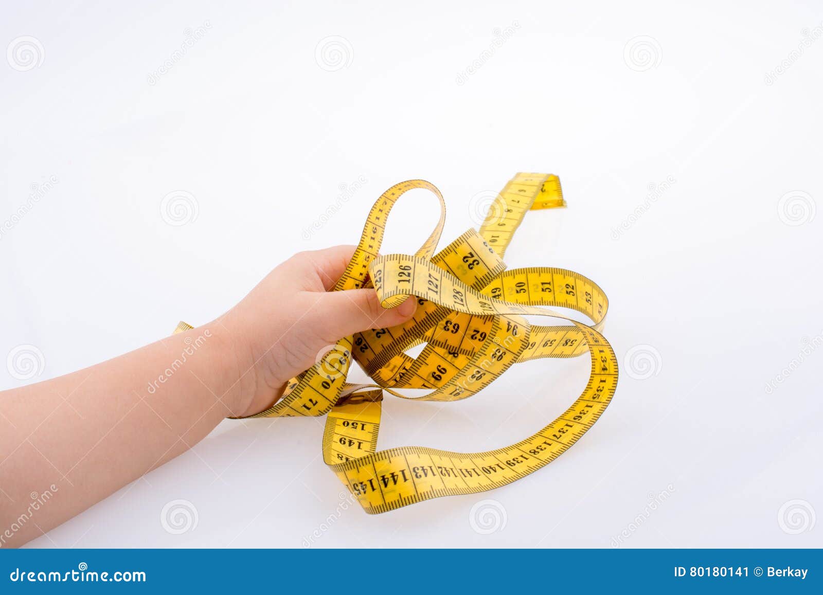 Yellow Color Measuring Tape in Hand Stock Image - Image of dieting ...