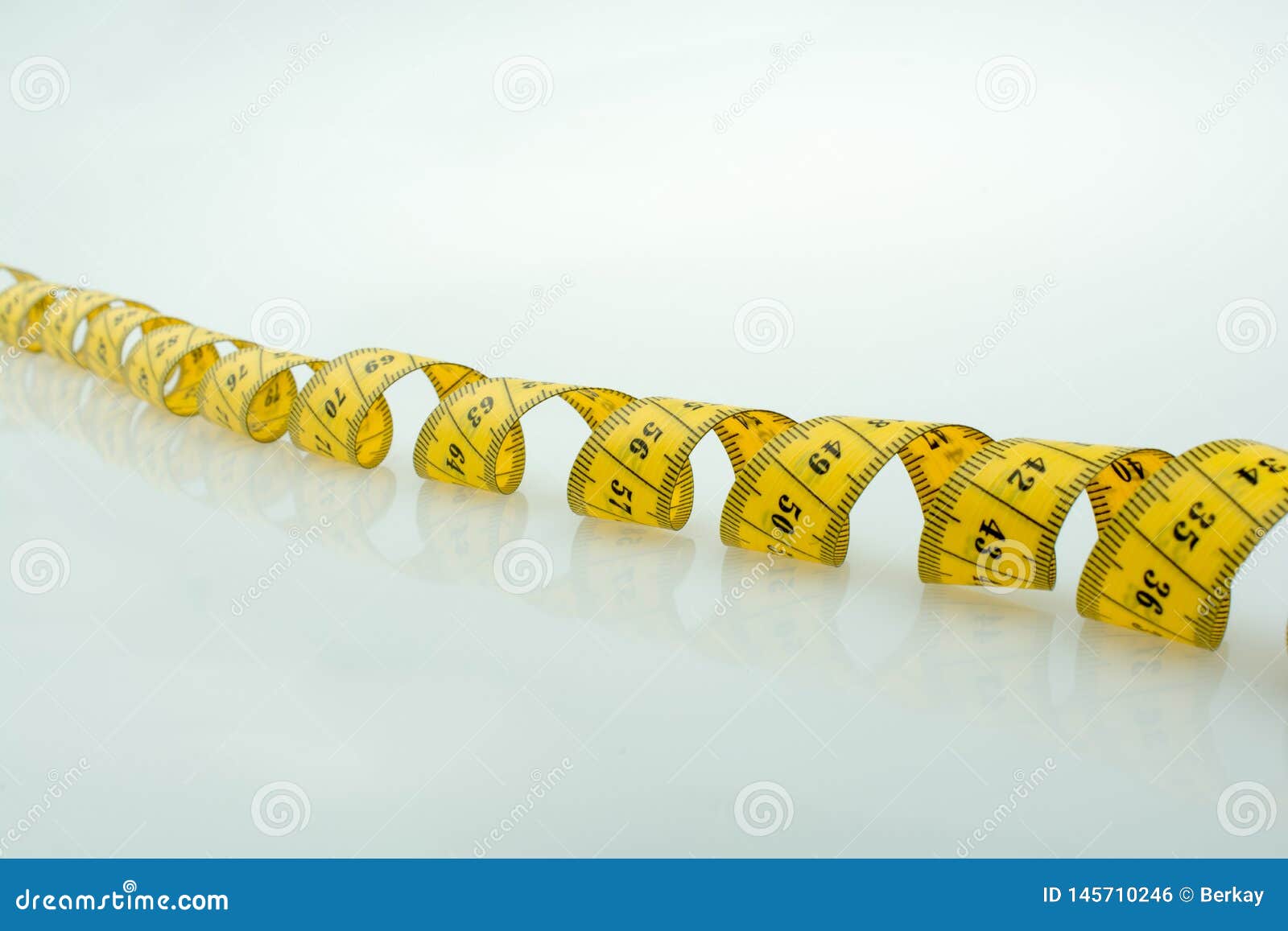 Yellow Color Measuring Tape Stock Photo - Image of tape, sewing: 145710246
