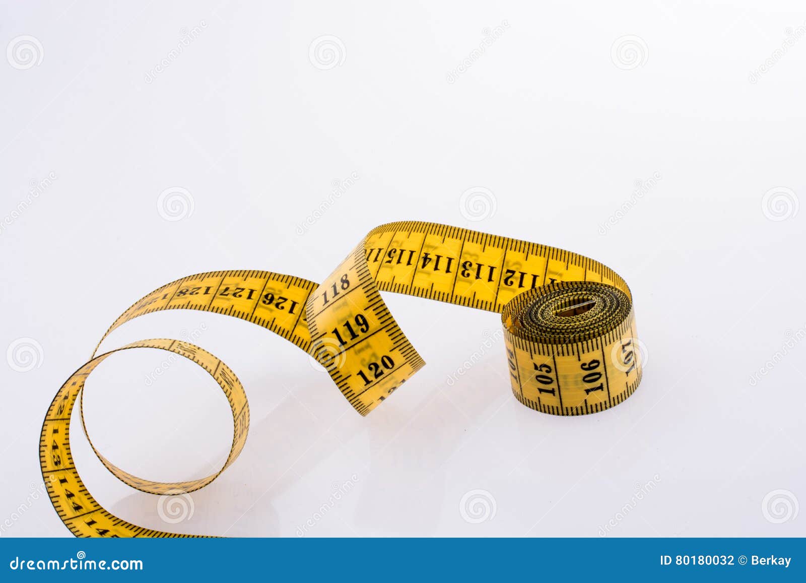 Yellow Color Measuring Tape Stock Photo - Image of white, work: 80180032