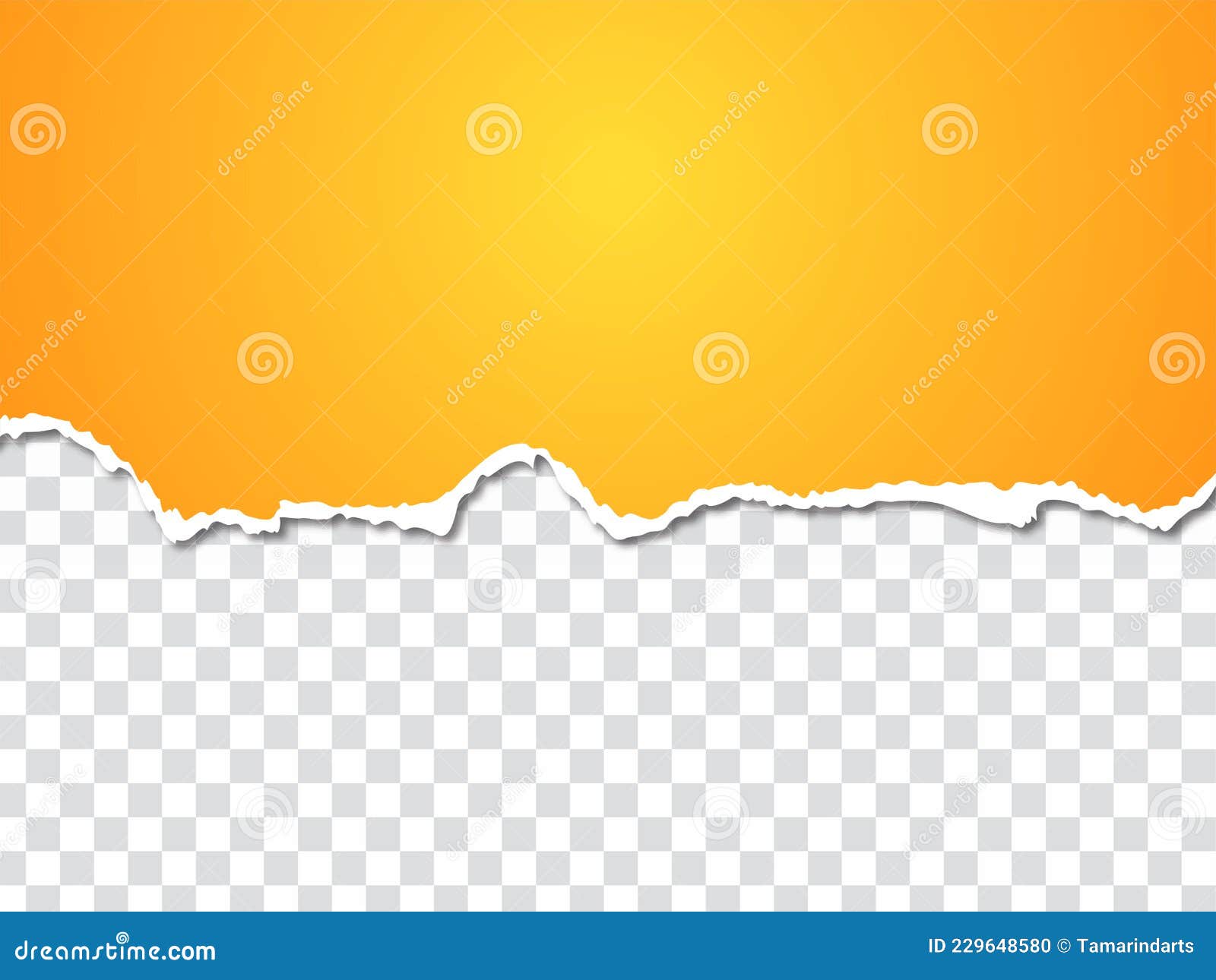 Yellow Color Ripped Torn Paper Effect Background Stock Vector ...