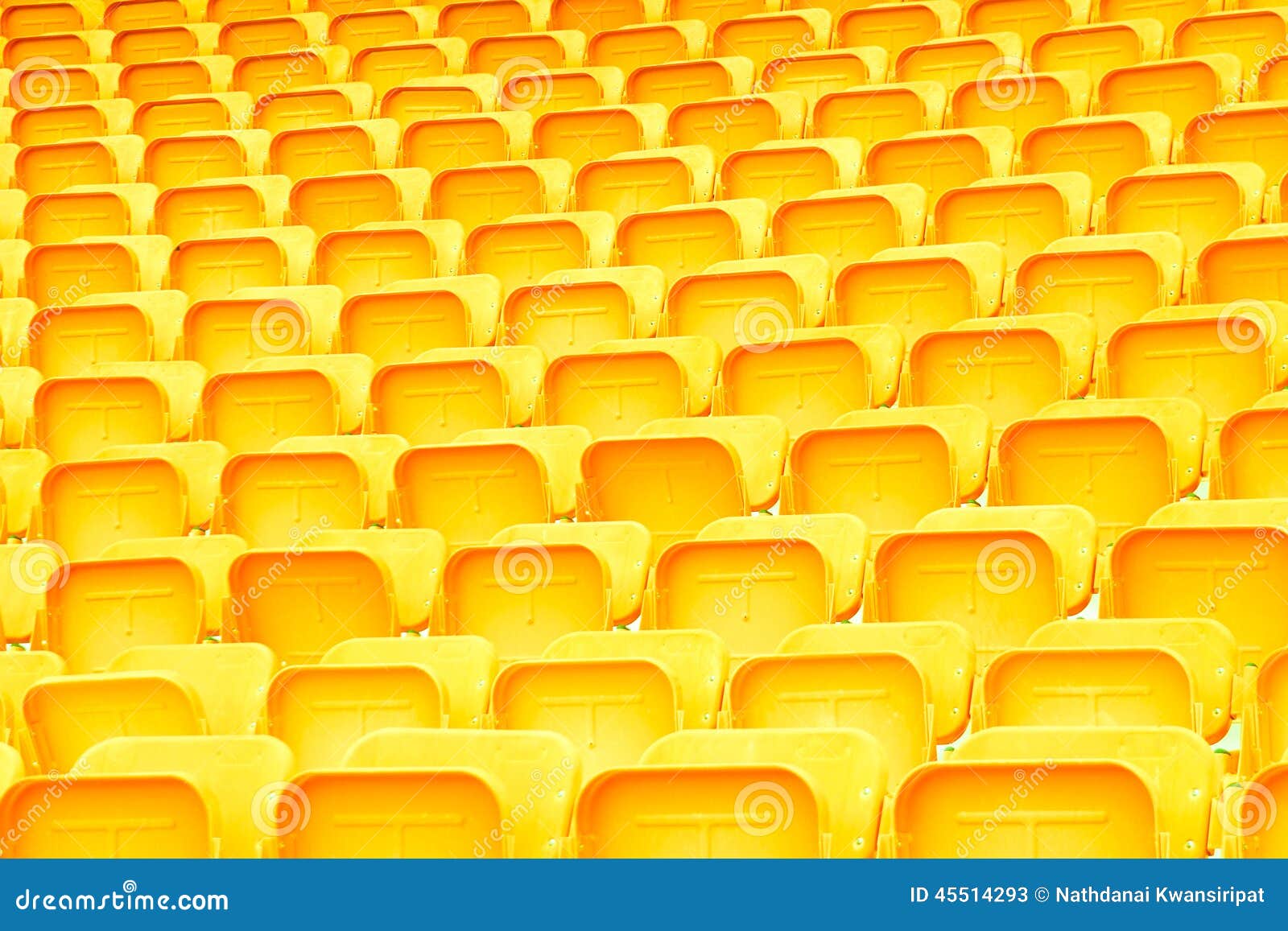 Yellow Color of Seats in the Stadium Stock Image - Image of sitting ...