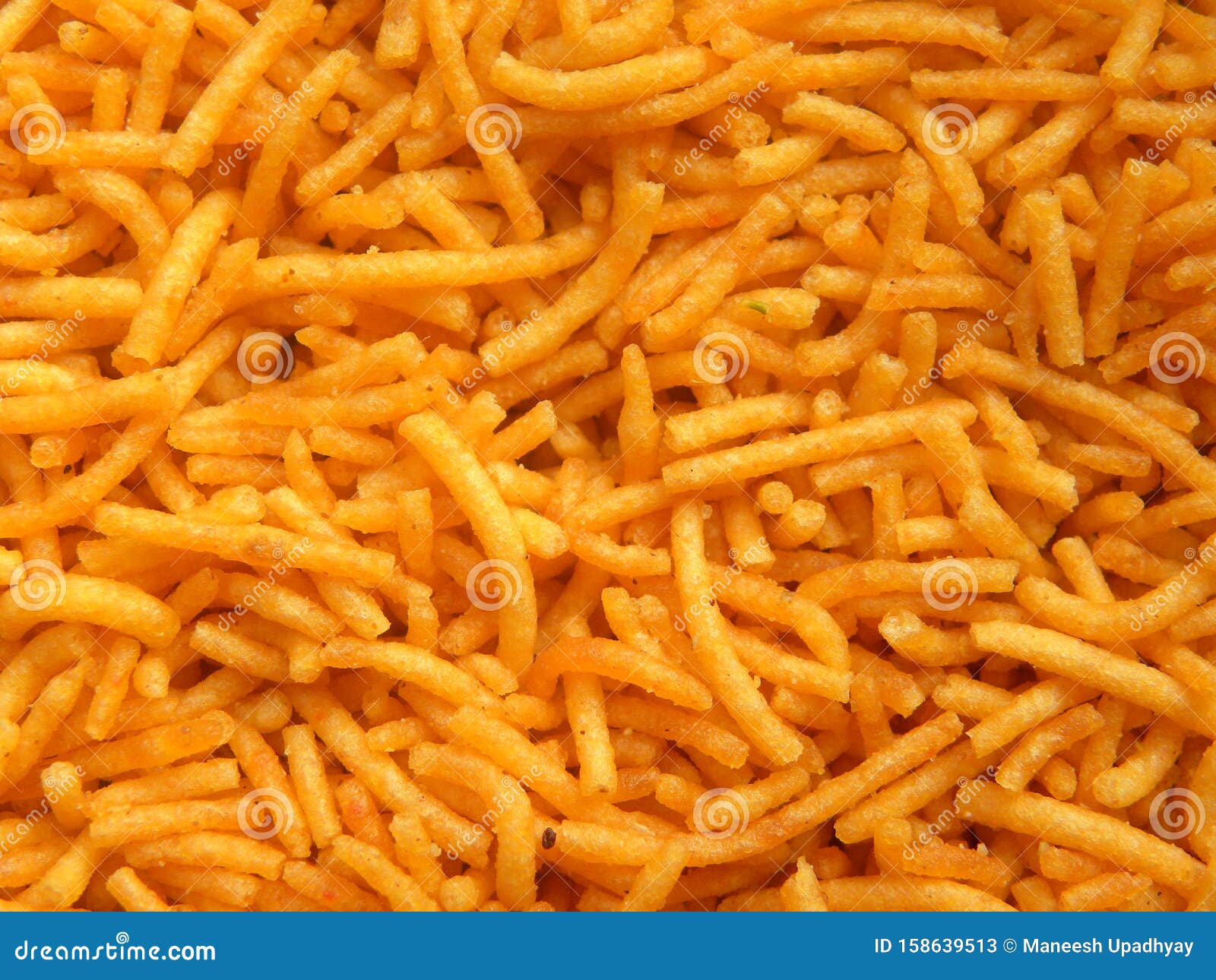 Yellow Color Sev Indian Fried Snack Stock Image - Image of morning ...