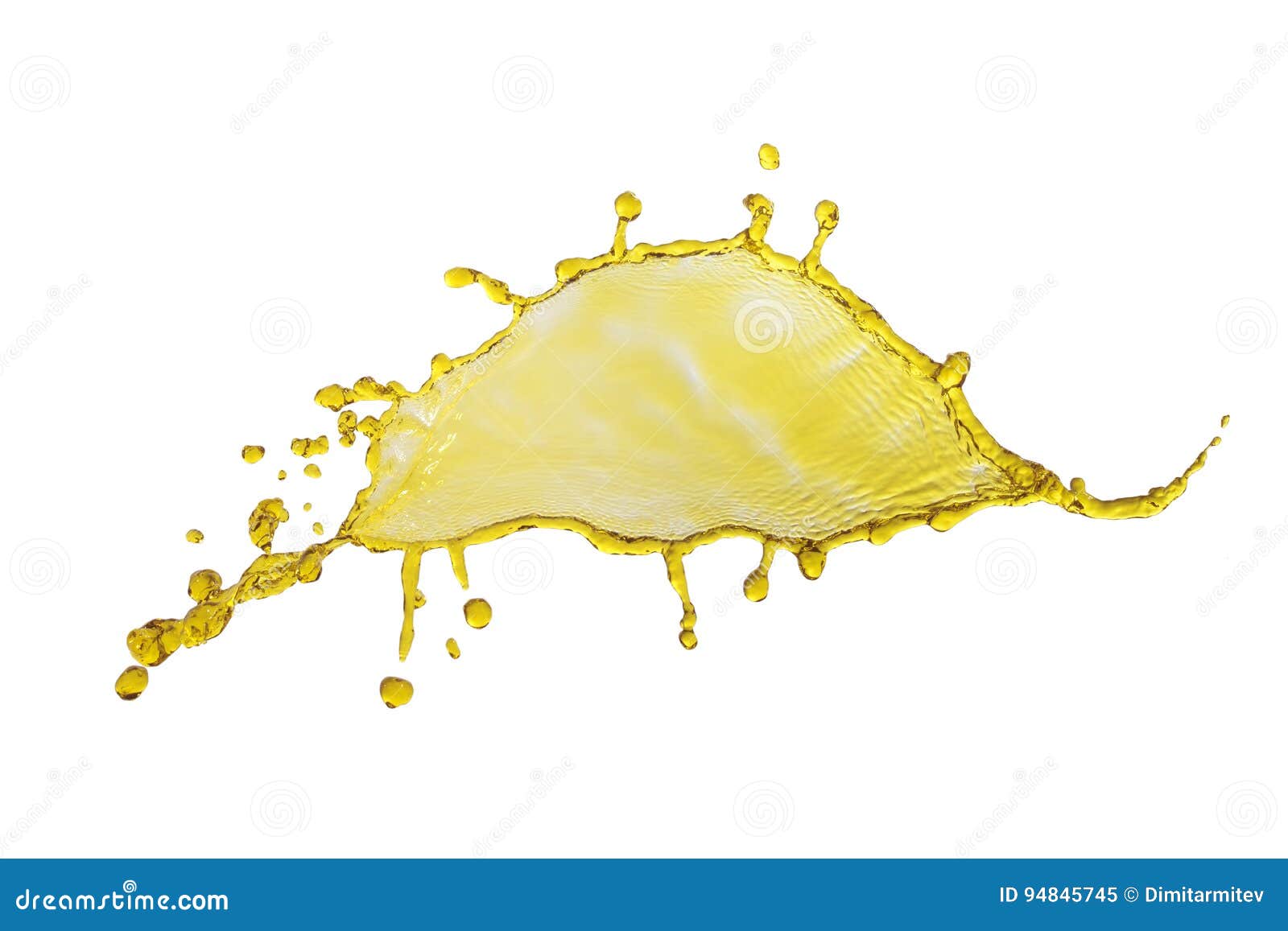 Yellow Color Splash Isolated Over White Background Stock Image - Image ...