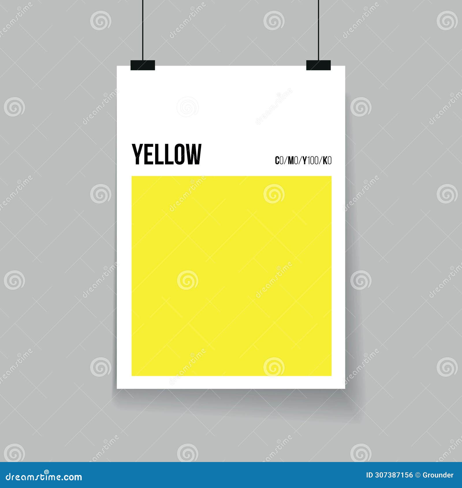 Yellow Color Template CMYK Poster Stock Vector - Illustration of style ...