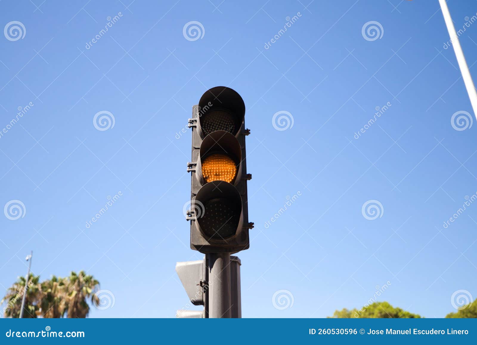 Yellow Color on the Traffic Light Stock Photo - Image of coloration ...