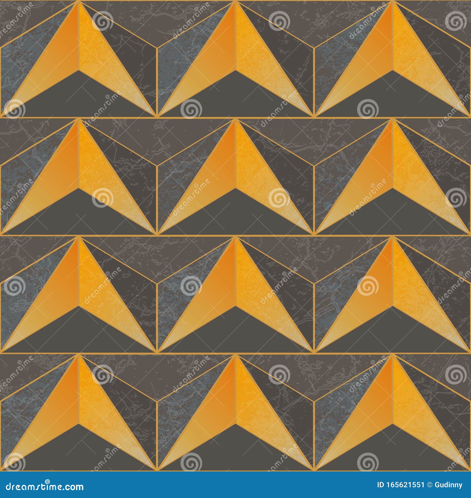 Yellow Color Triangle Pattern Stock Vector - Illustration of blue ...