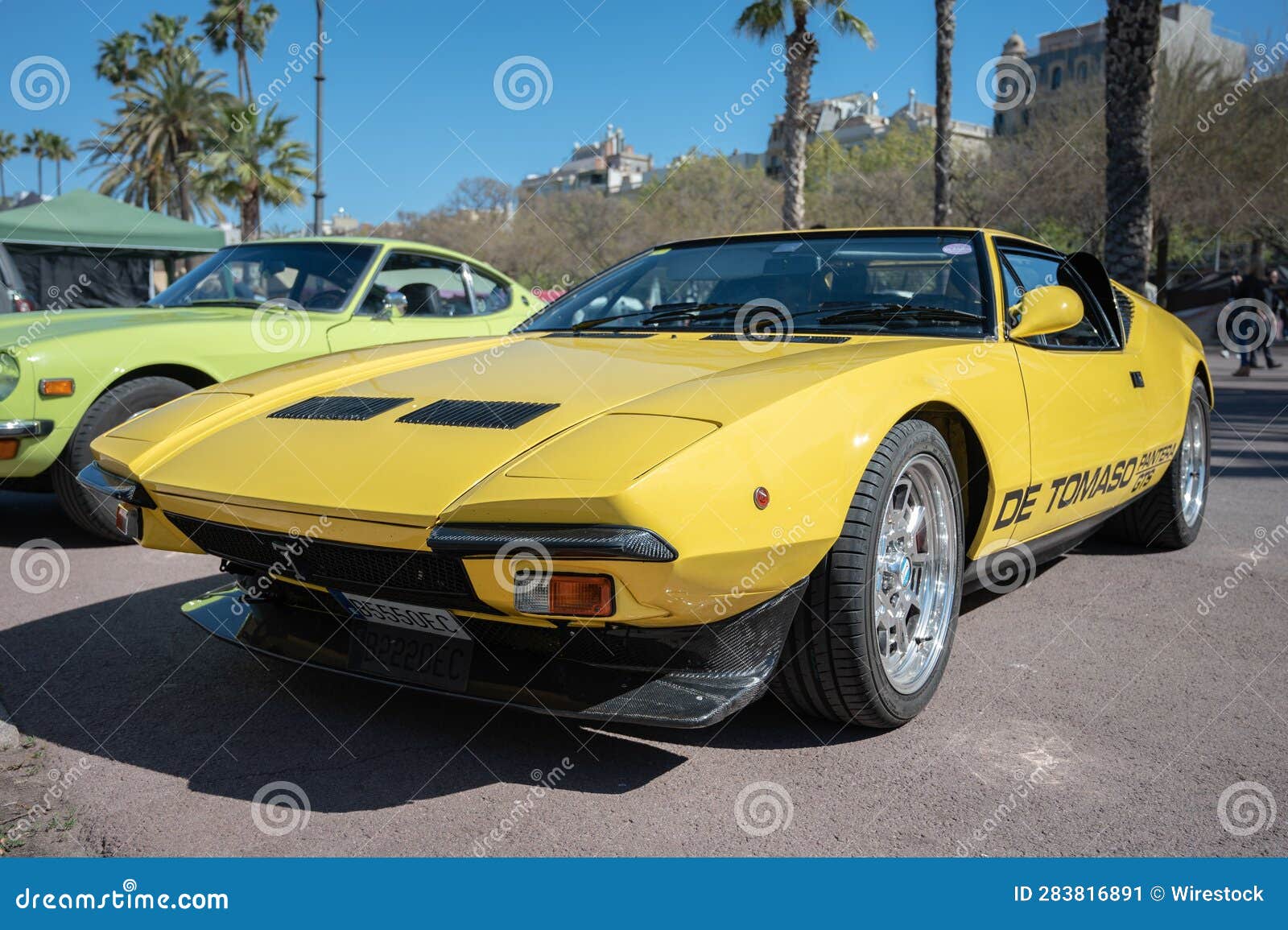Yellow Colored De Tomaso Pantera GTS Editorial Photo - Image of model ...