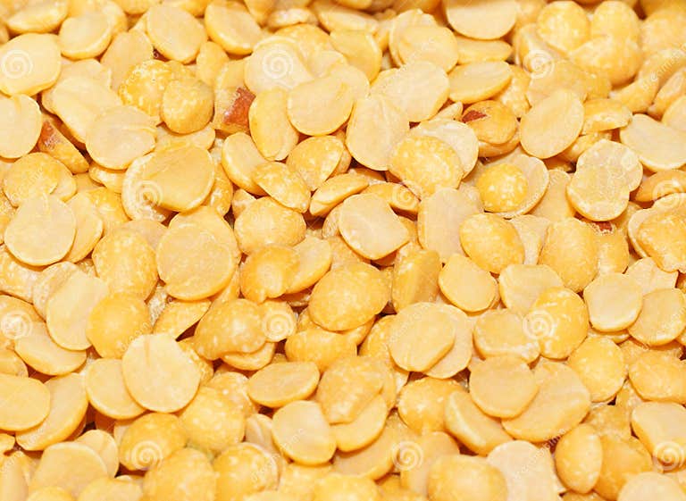 Yellow Colored Half Split Chickpeas Stock Image - Image of middle ...