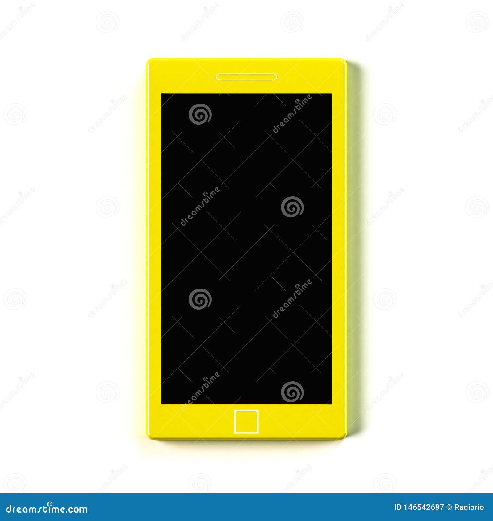 Yellow Colored Mobile Phone Stock Illustration - Illustration of icon ...