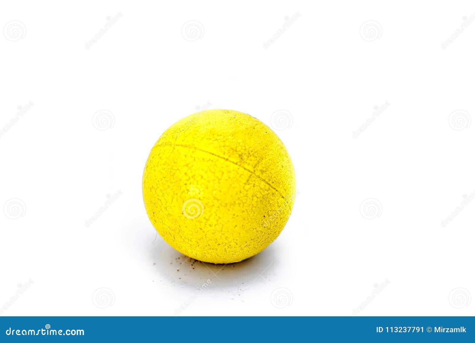 A Yellow Sponge Ball Isolated on White. Stock Image - Image of outdoors ...