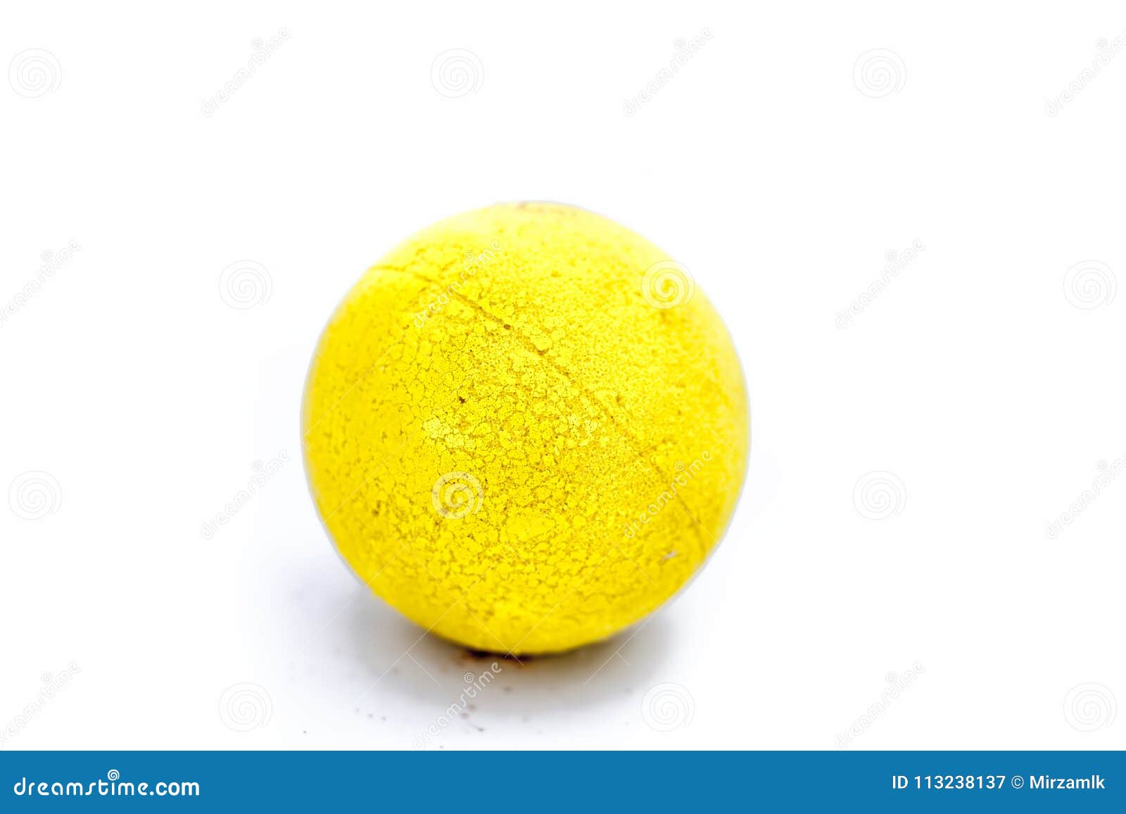 A Yellow Sponge Ball Isolated on White. Stock Image - Image of balloon ...