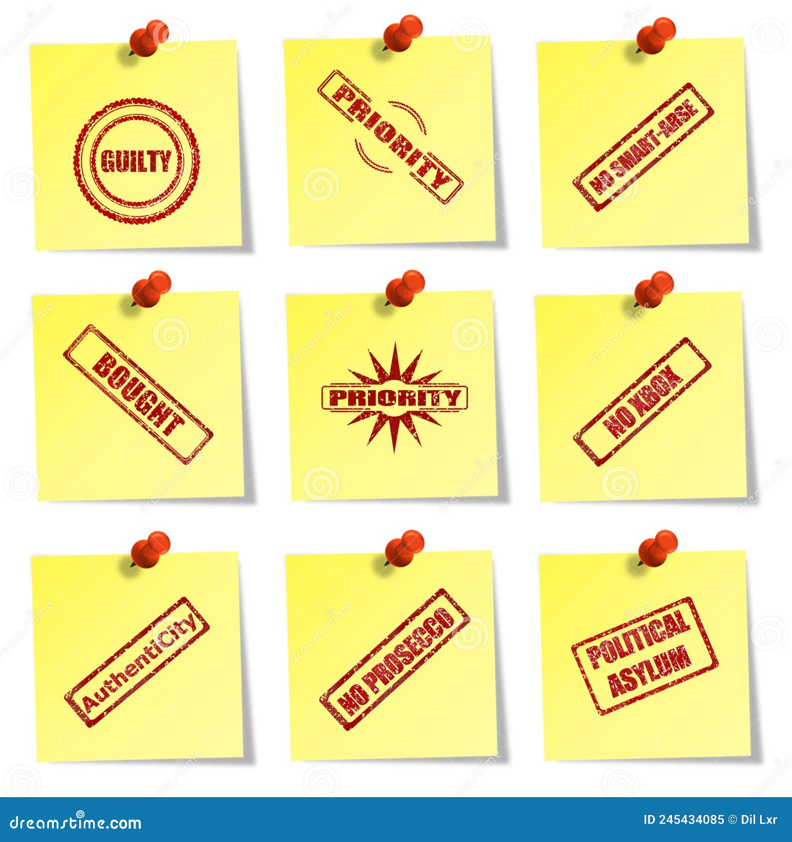 Yellow Colour Notes with Stamp Stock Image - Image of yellow, colour ...