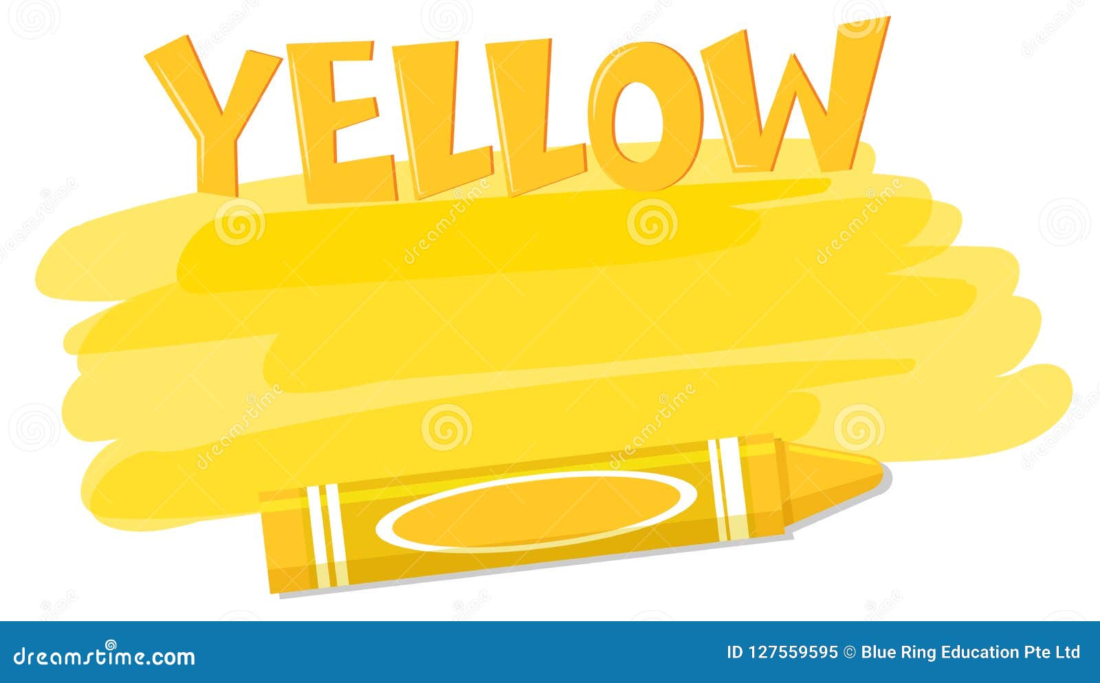 Yellow Colour Paint and Crayon Stock Vector - Illustration of pencil ...