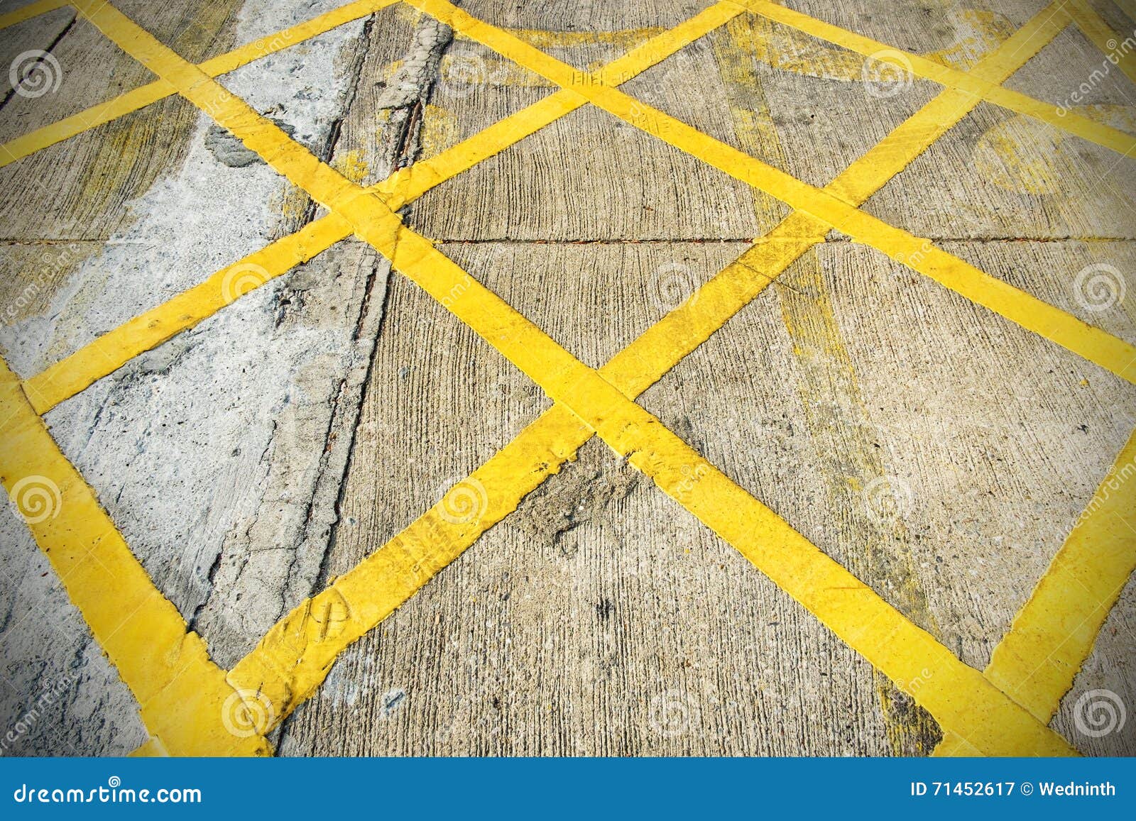 Yellow Colour on the Street Stock Image - Image of surface, double ...