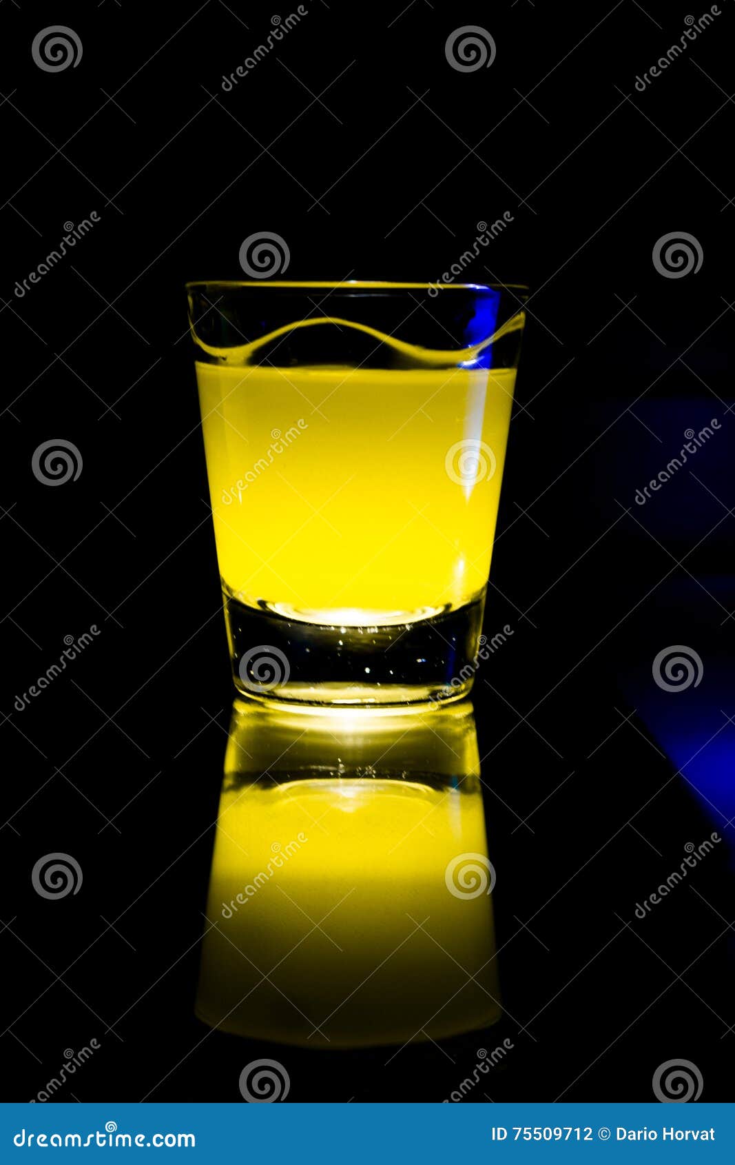 Yellow Coloured Water in a Glass Stock Photo - Image of drink ...