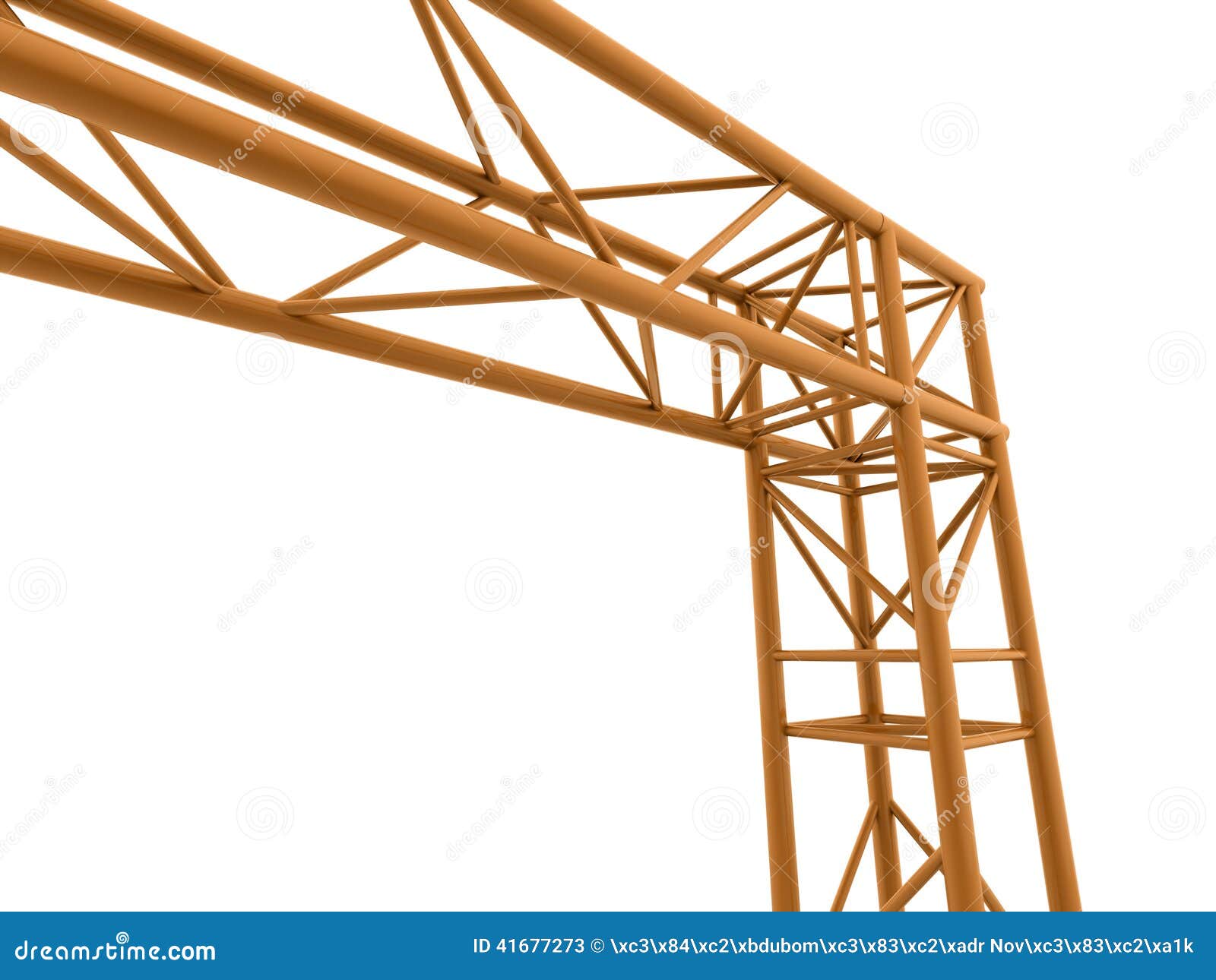 Yellow Column Construction Rendered Stock Illustration - Illustration ...