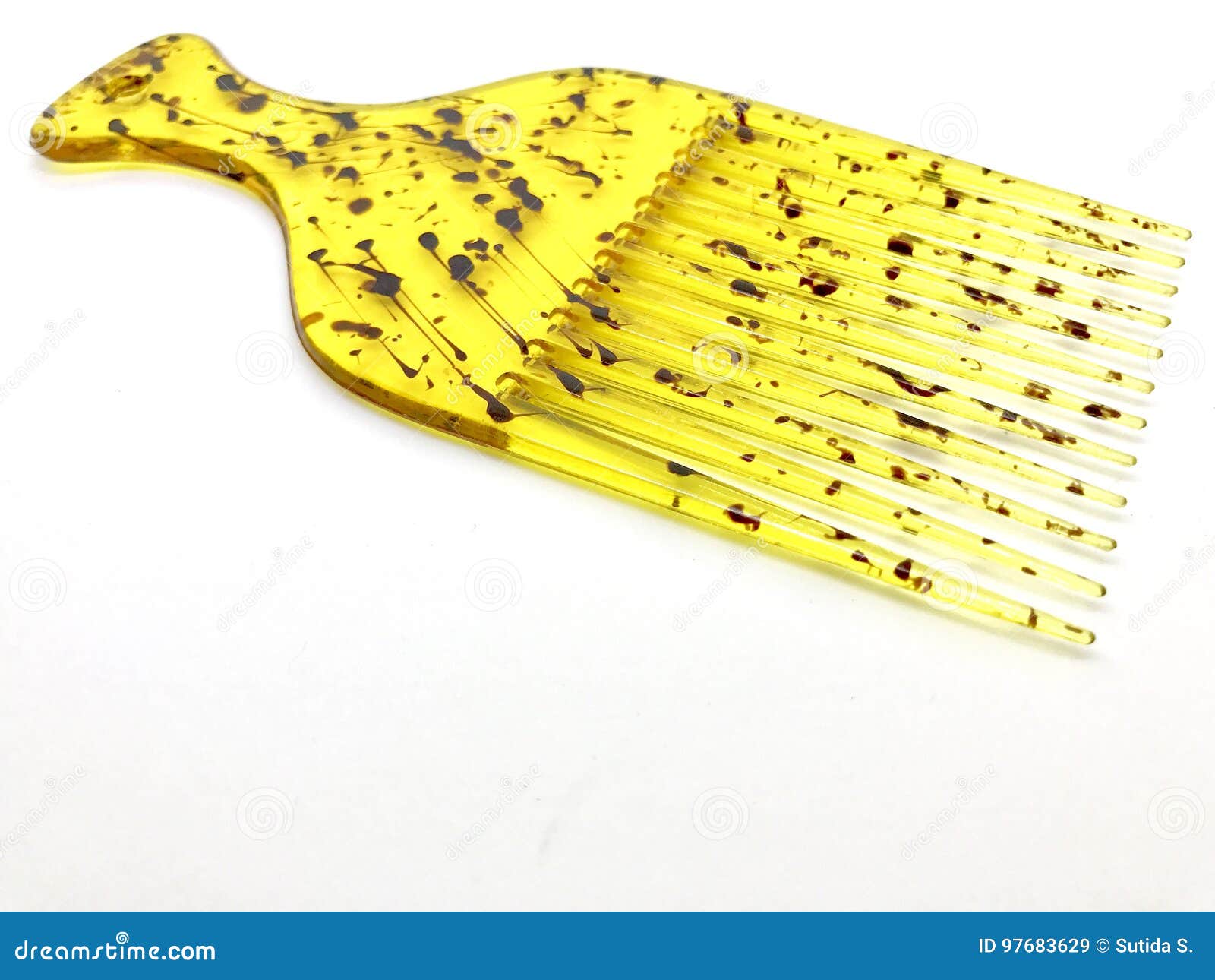 Yellow comb stock image. Image of barber, isolated, hairstyling - 97683629