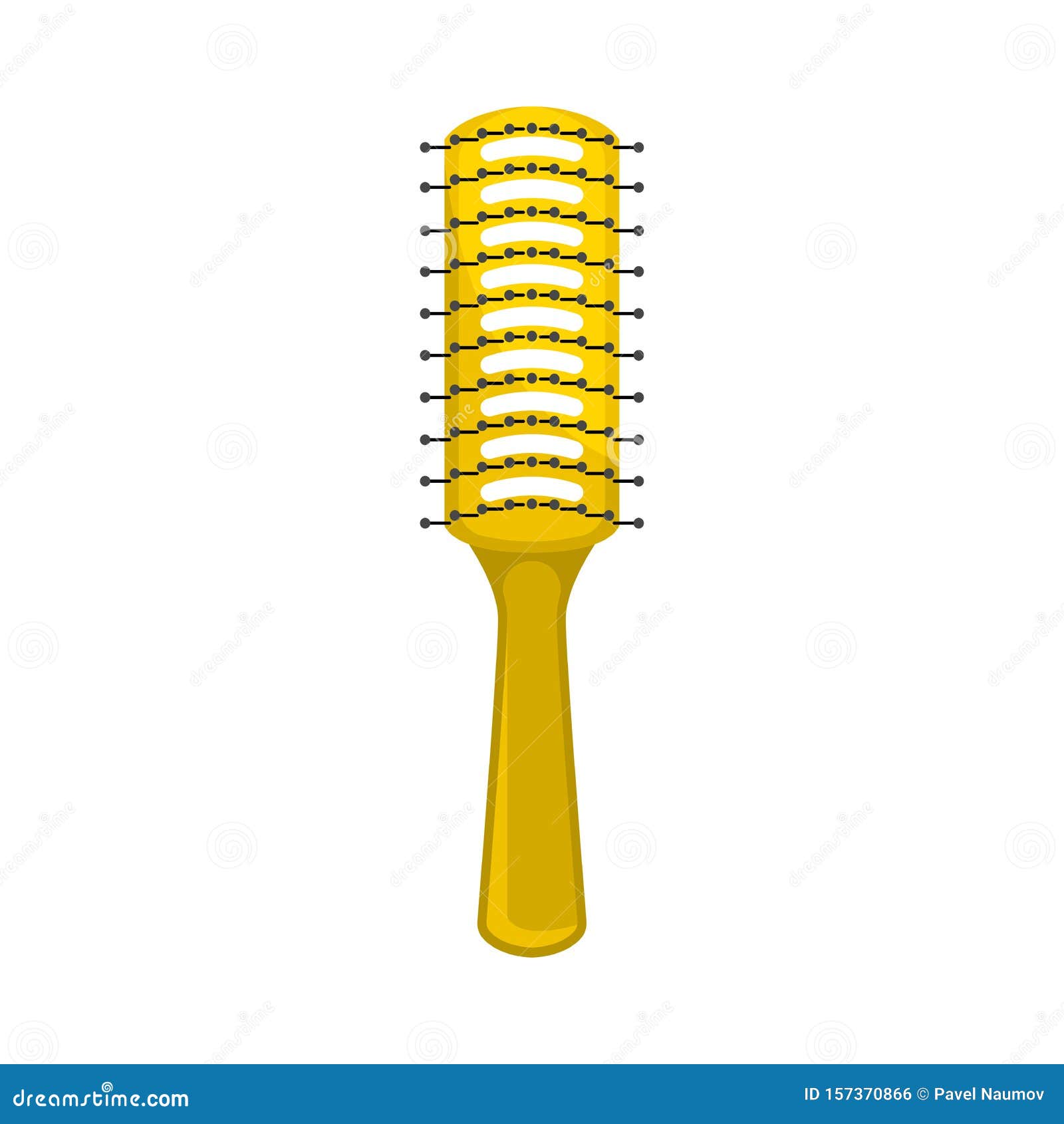 Yellow Comb. Vector Illustration on a White Background. Stock Vector ...