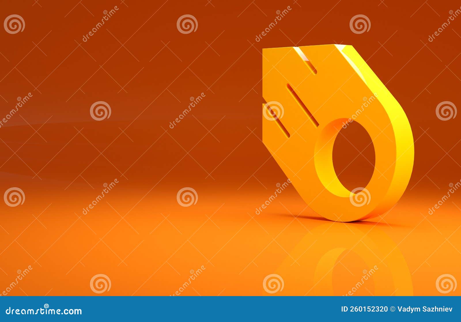 Yellow Comet Falling Down Fast Icon Isolated on Orange Background ...