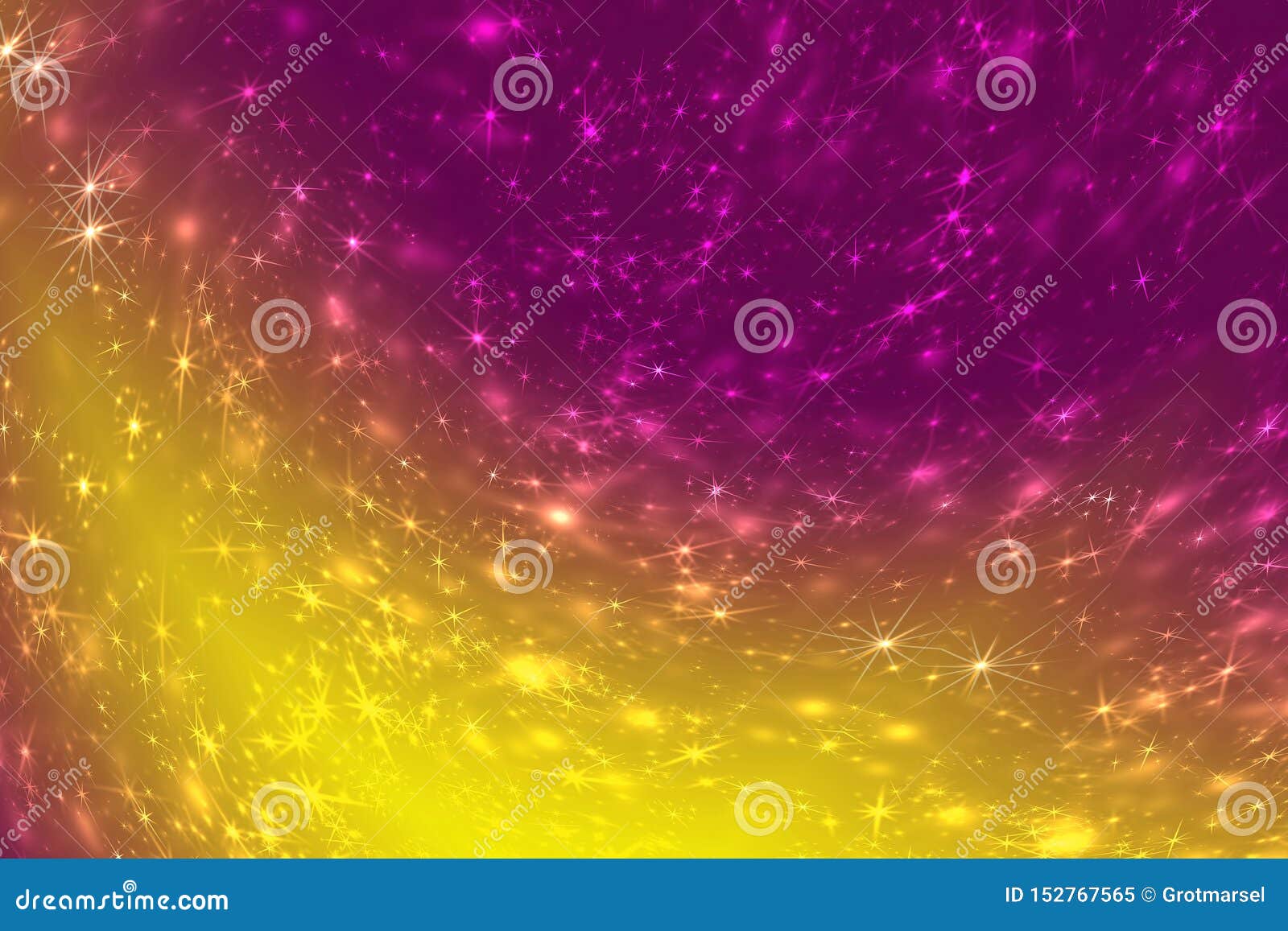 Yellow Comet Trace on Violet Space Stars Constellation Background Stock ...