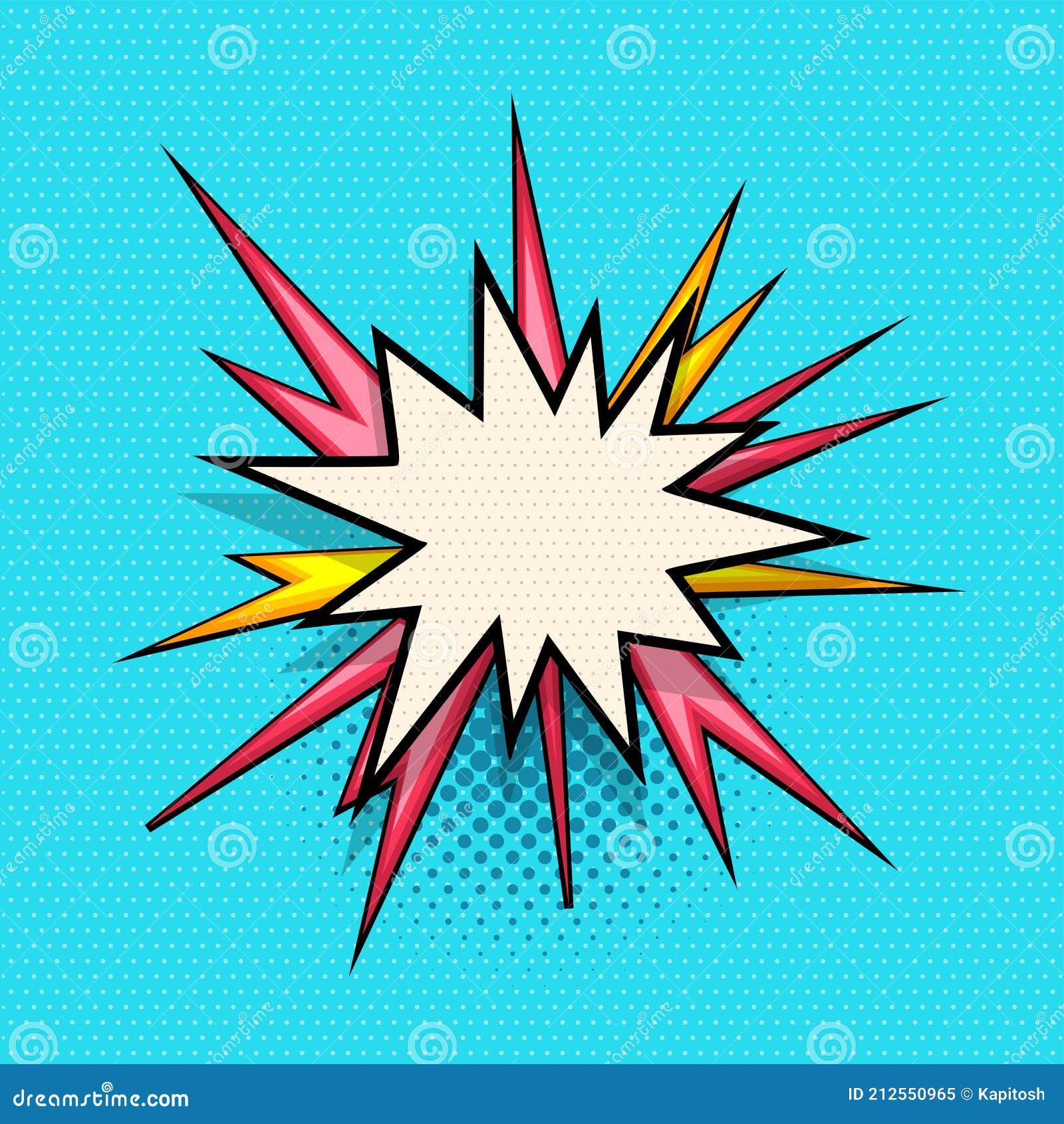 Yellow Comics Speech Bubble for Text Stock Vector - Illustration of ...