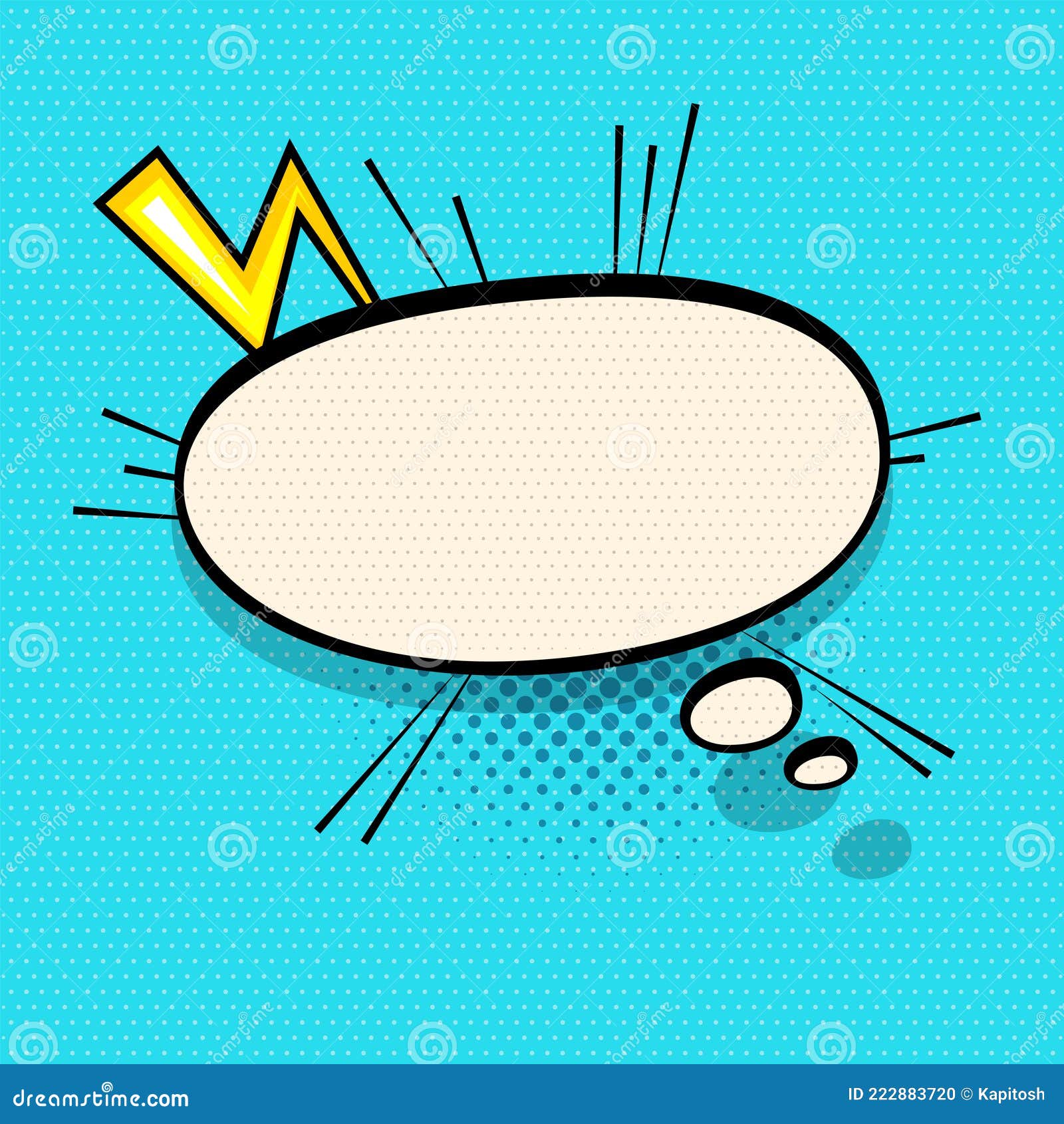 Yellow Comics Speech Bubble for Text Stock Vector - Illustration of ...