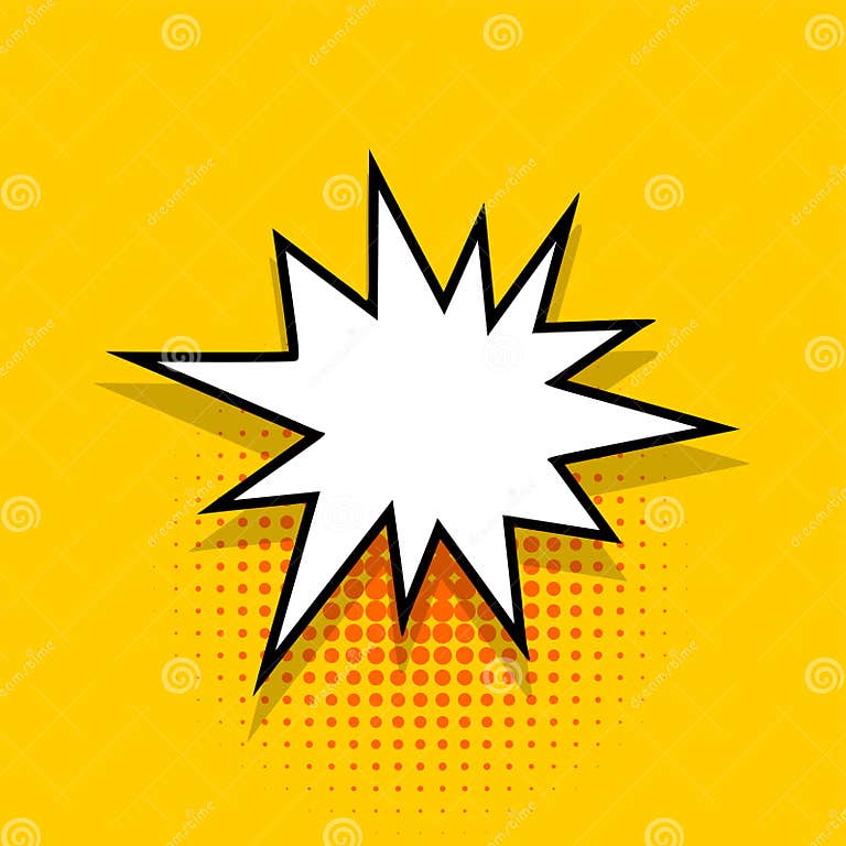 Yellow Comics Speech Bubble for Text Stock Vector - Illustration of ...