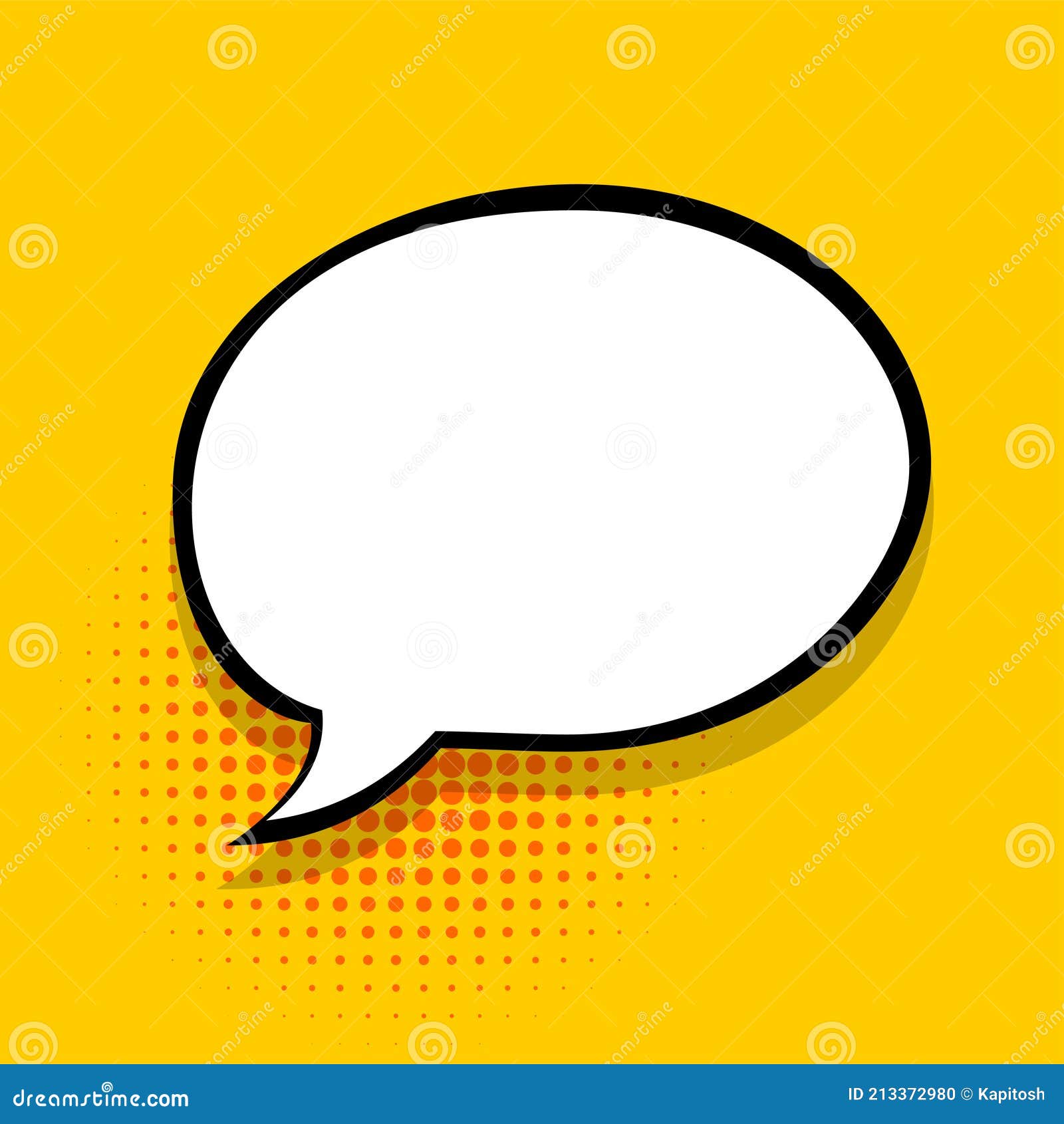 Yellow Comics Speech Bubble for Text Stock Vector - Illustration of ...