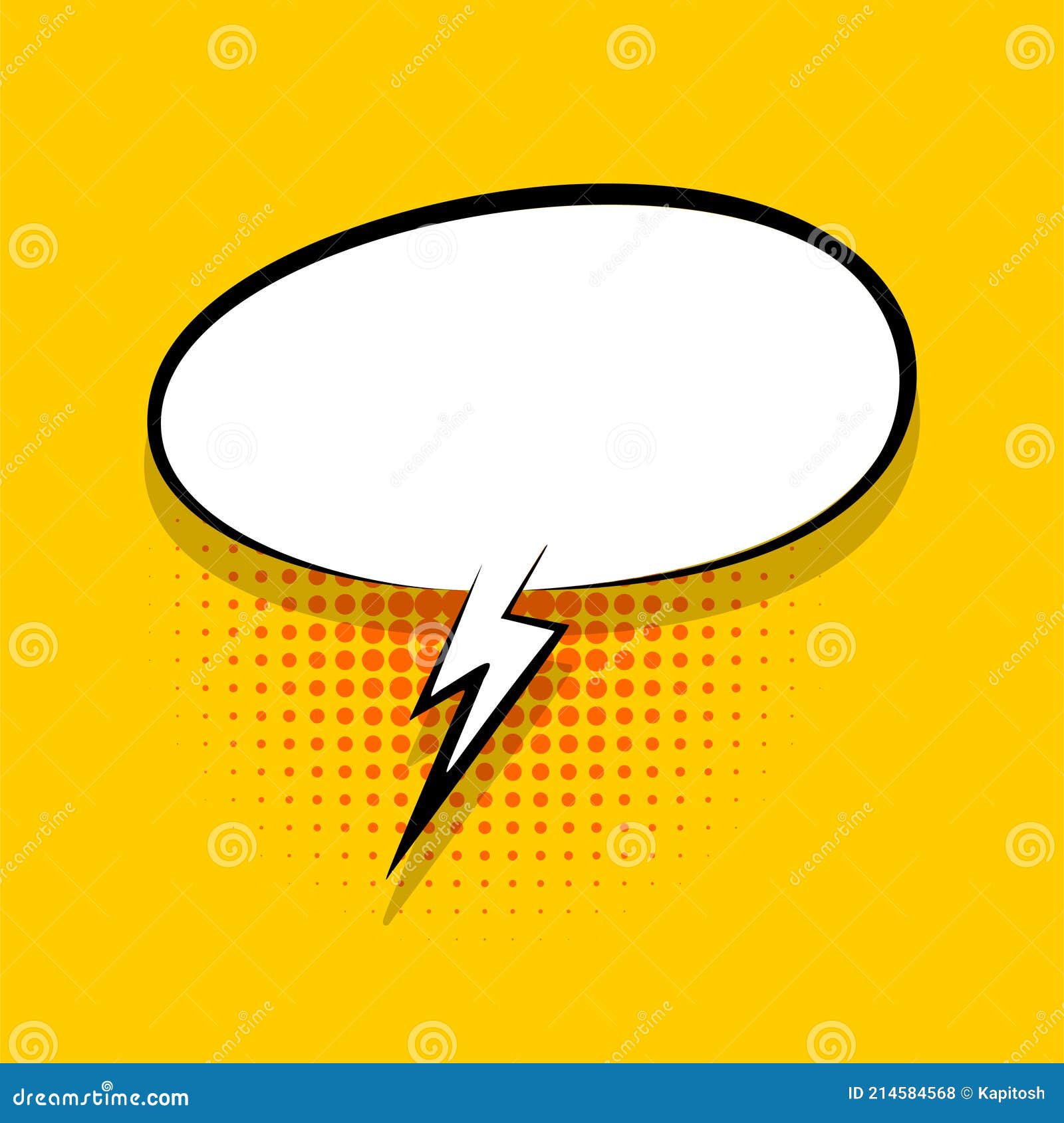Yellow Comics Speech Bubble for Text Stock Vector - Illustration of ...