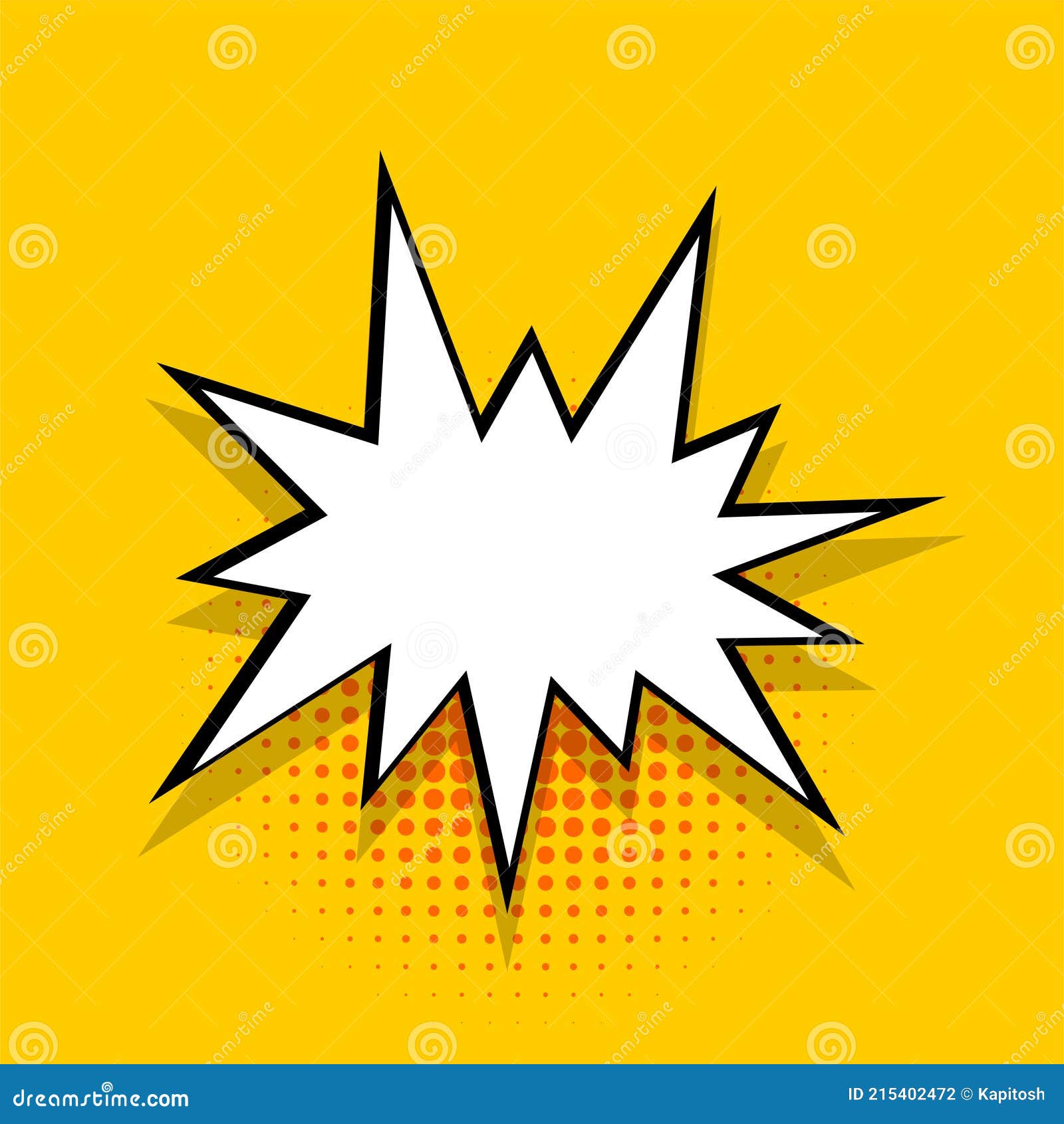 Yellow Comics Speech Bubble for Text Stock Vector - Illustration of ...