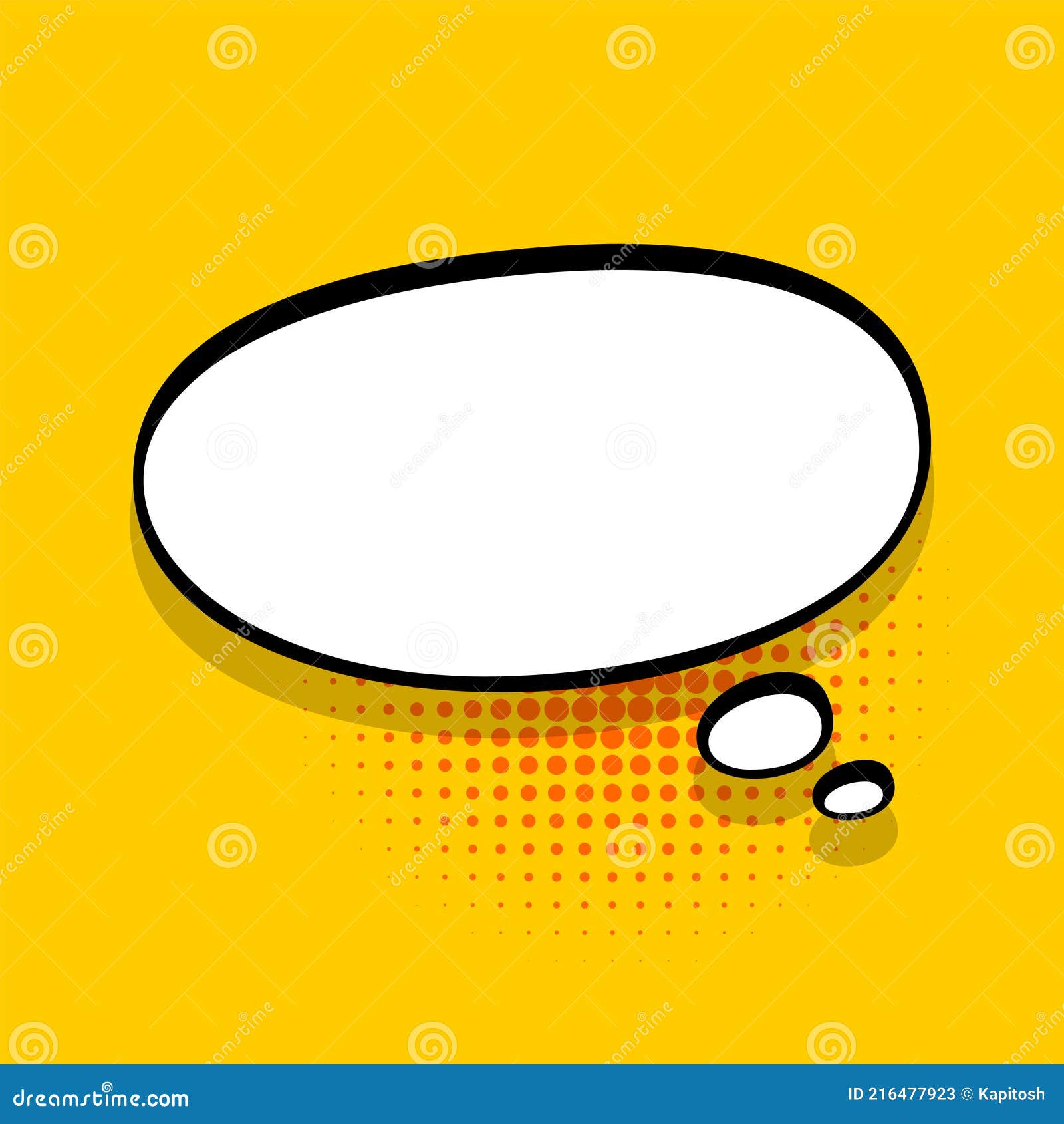 Yellow Comics Speech Bubble for Text Stock Vector - Illustration of ...