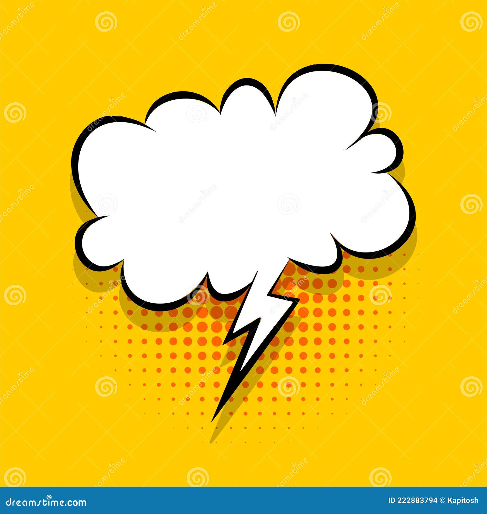 Yellow Comics Speech Bubble for Text Stock Vector - Illustration of ...