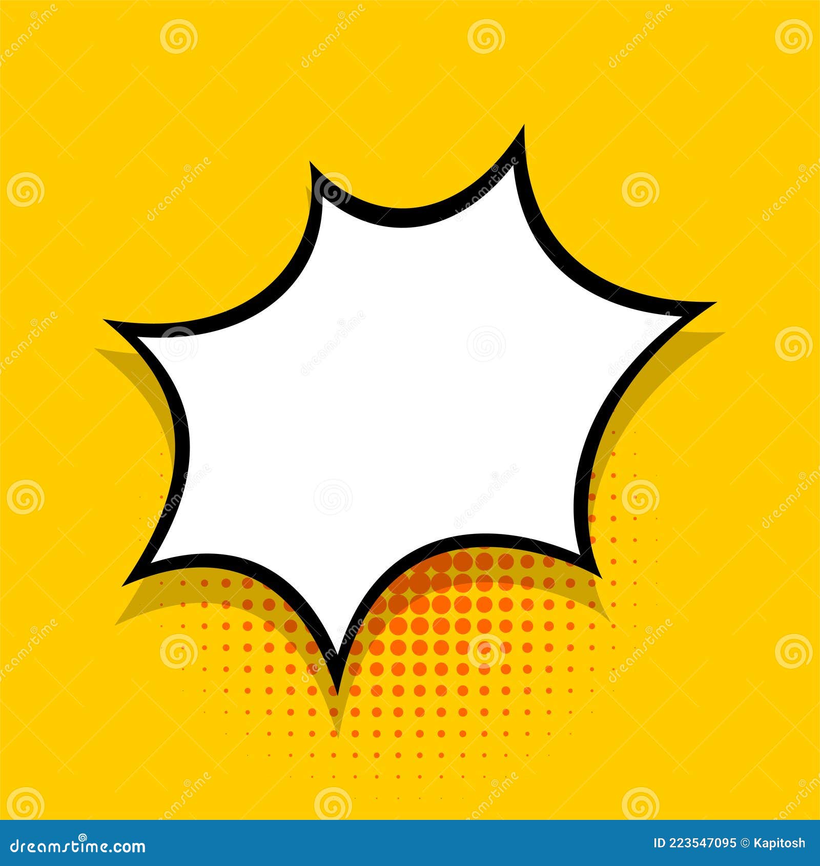 Yellow Comics Speech Bubble for Text Stock Vector - Illustration of ...