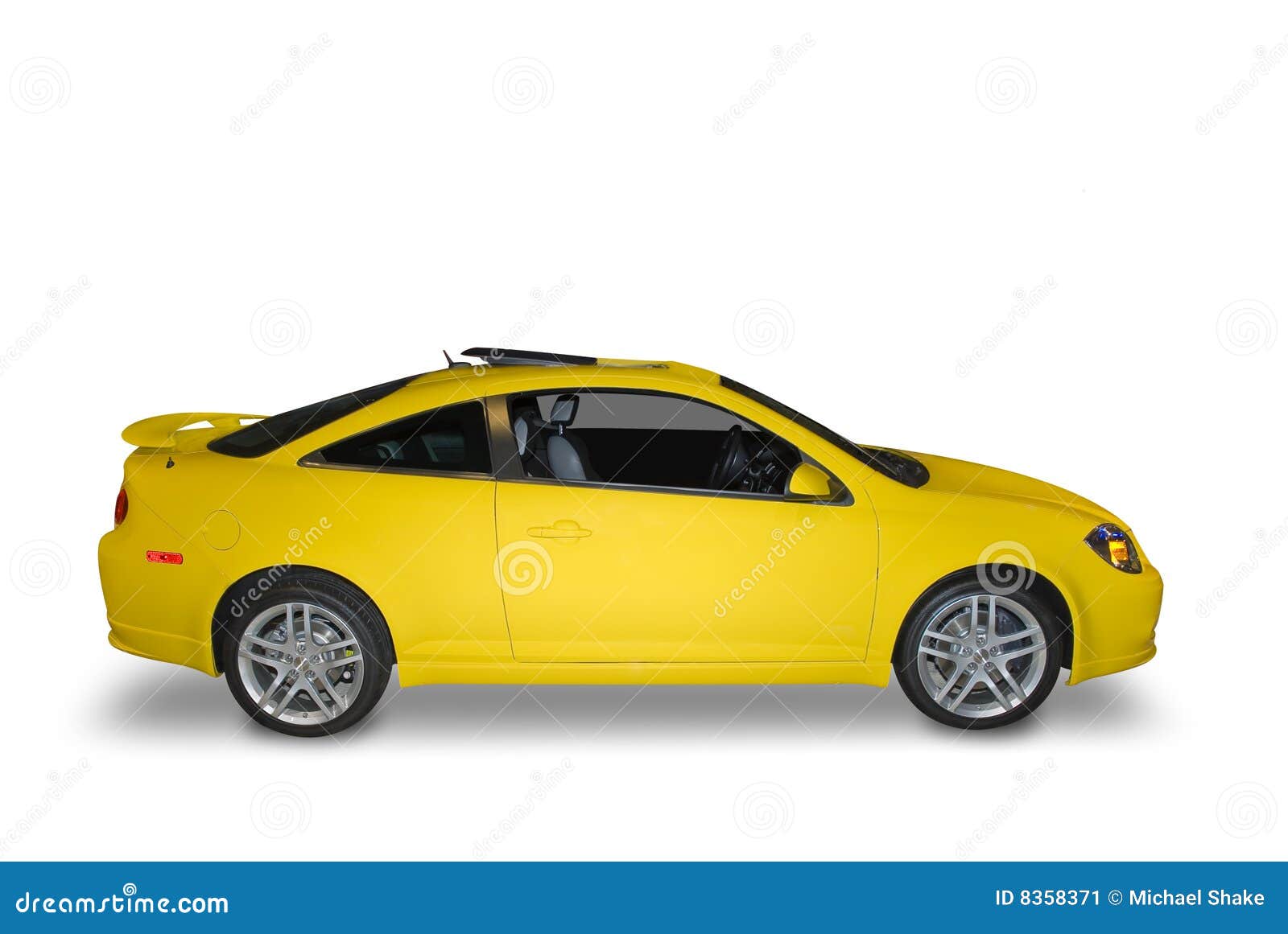 Yellow Compact Car stock image. Image of isolated, efficient - 8358371