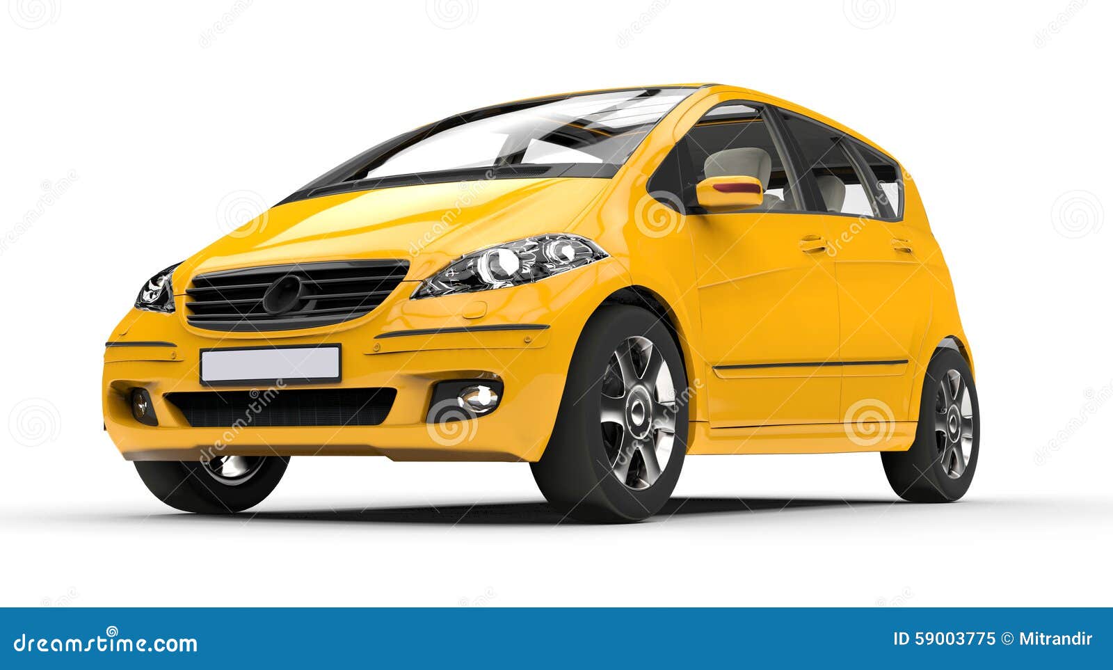 Yellow Compact Car stock image. Image of automotive, prestige - 59003775