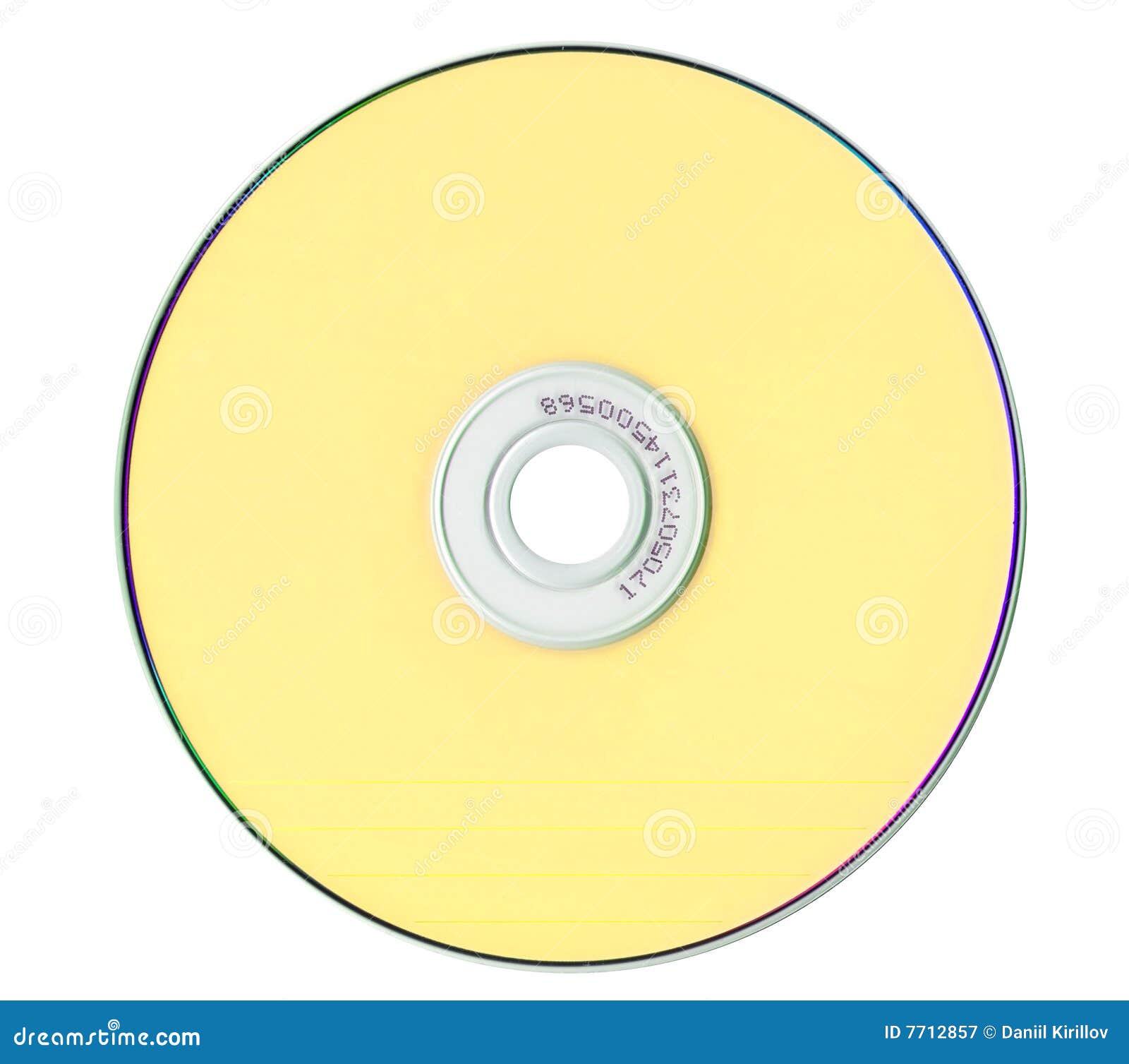 Yellow Compact Disk Isolated on White Stock Image - Image of disk ...