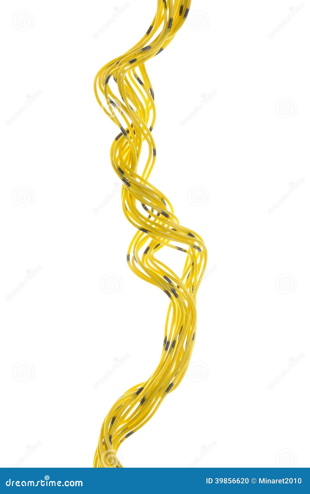 Yellow computer cables stock photo. Image of connection - 39856620