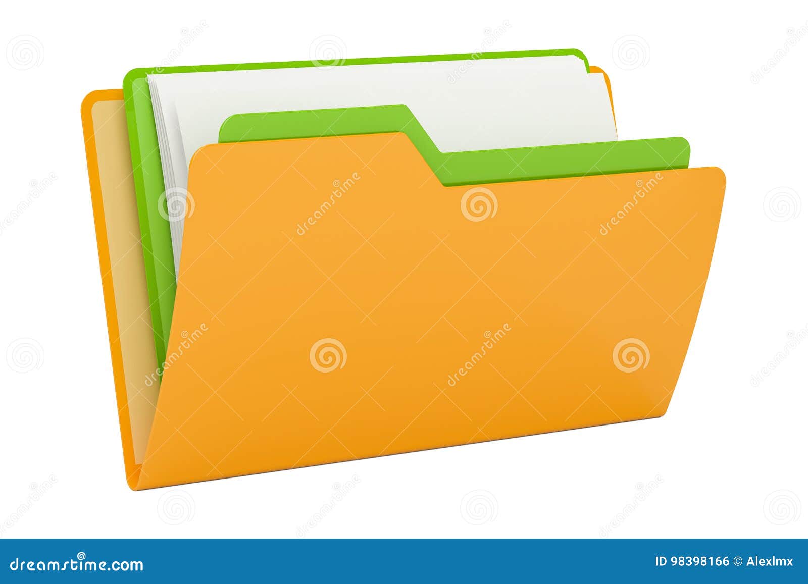 Yellow Computer Folder Icon with Folder Inside, 3D Rendering Stock ...