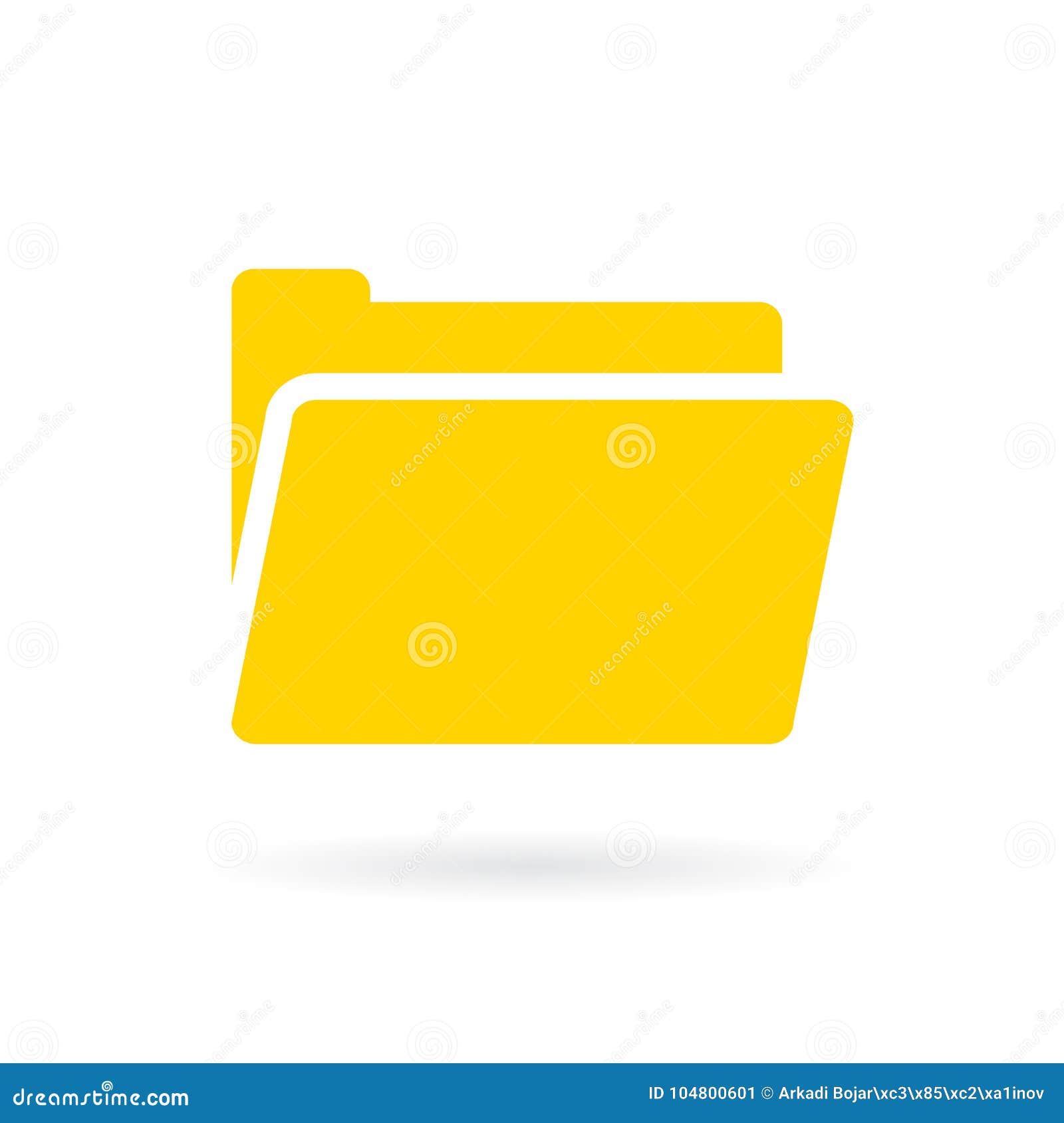 Yellow Computer Folder Icon With Padlock, 3D Rendering Stock Photo ...