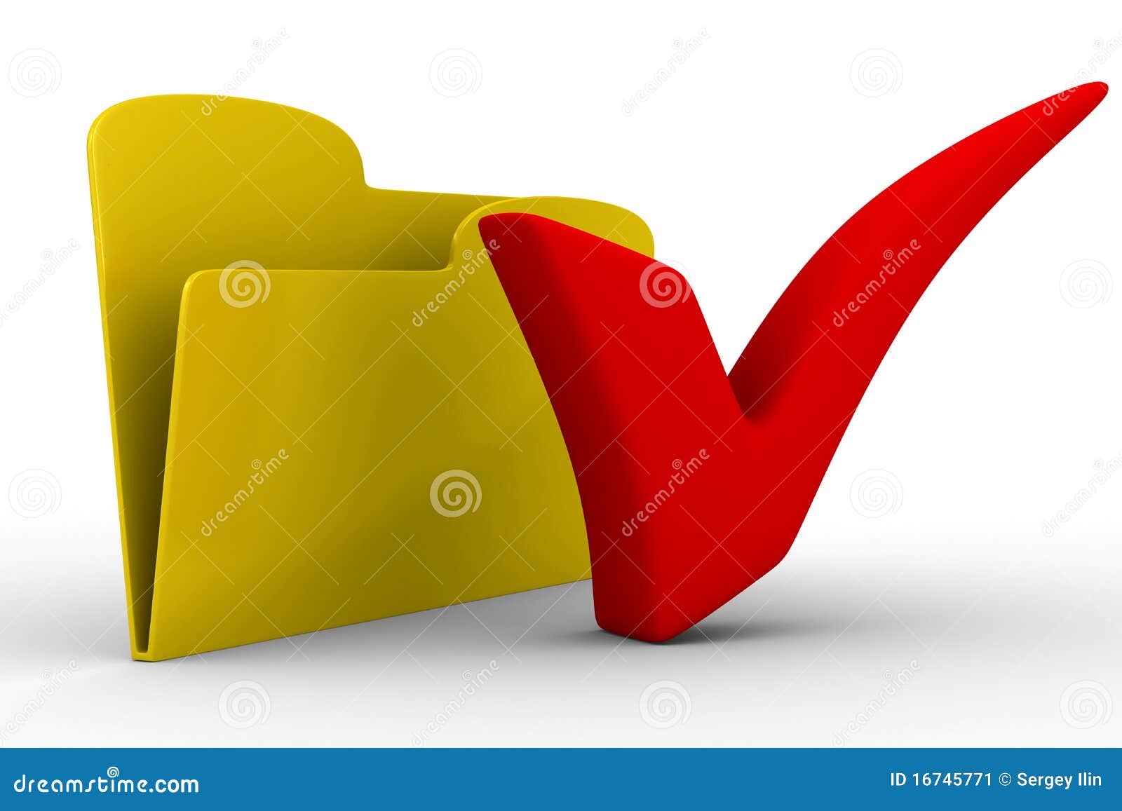 Yellow Computer Folder on White Background Stock Illustration ...