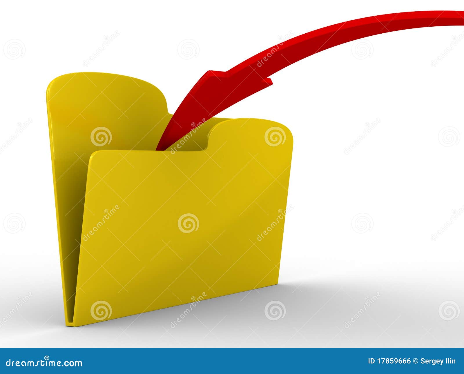Yellow Computer Folder on White Background Stock Illustration ...