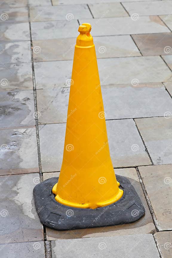 Yellow cone stock photo. Image of yellow, construction - 25708044