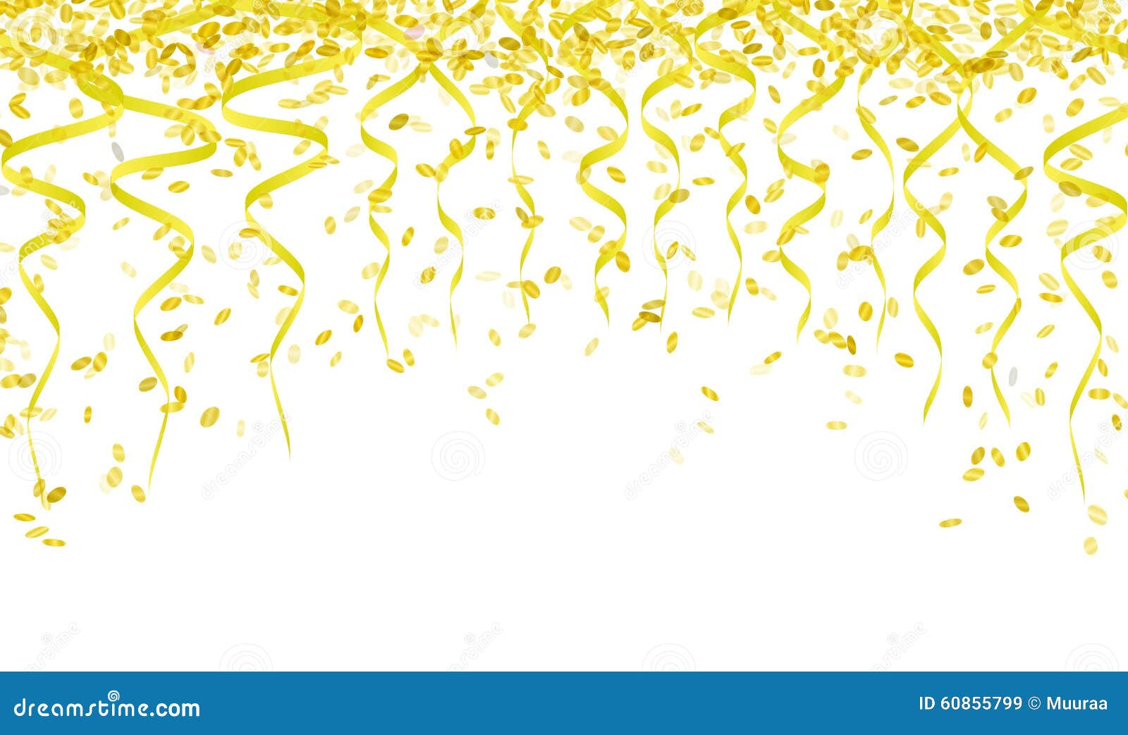 Yellow Confetti Anniversary Vector Transparent | CartoonDealer.com ...