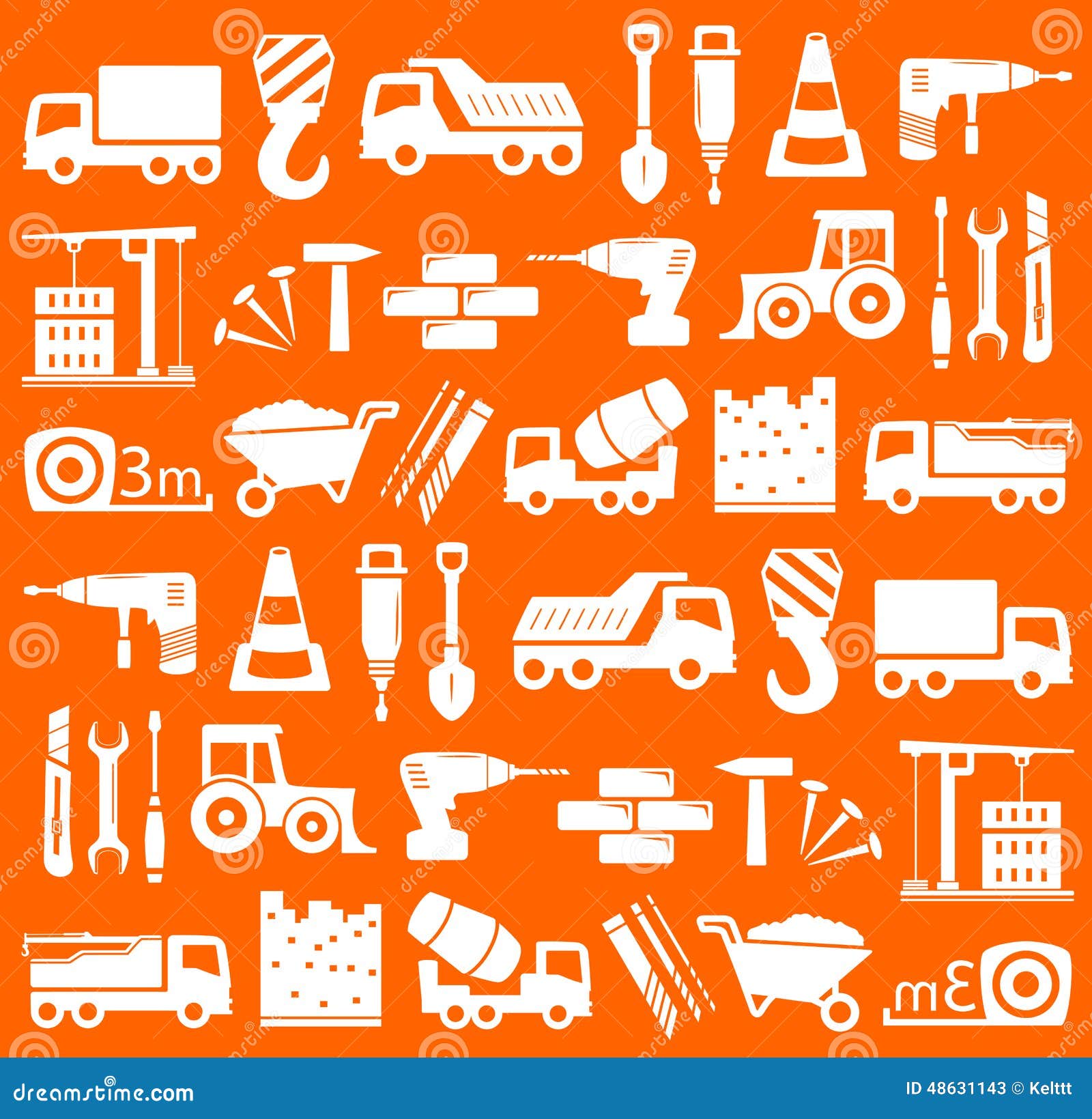 Yellow Construction Background Stock Vector - Illustration of drill ...