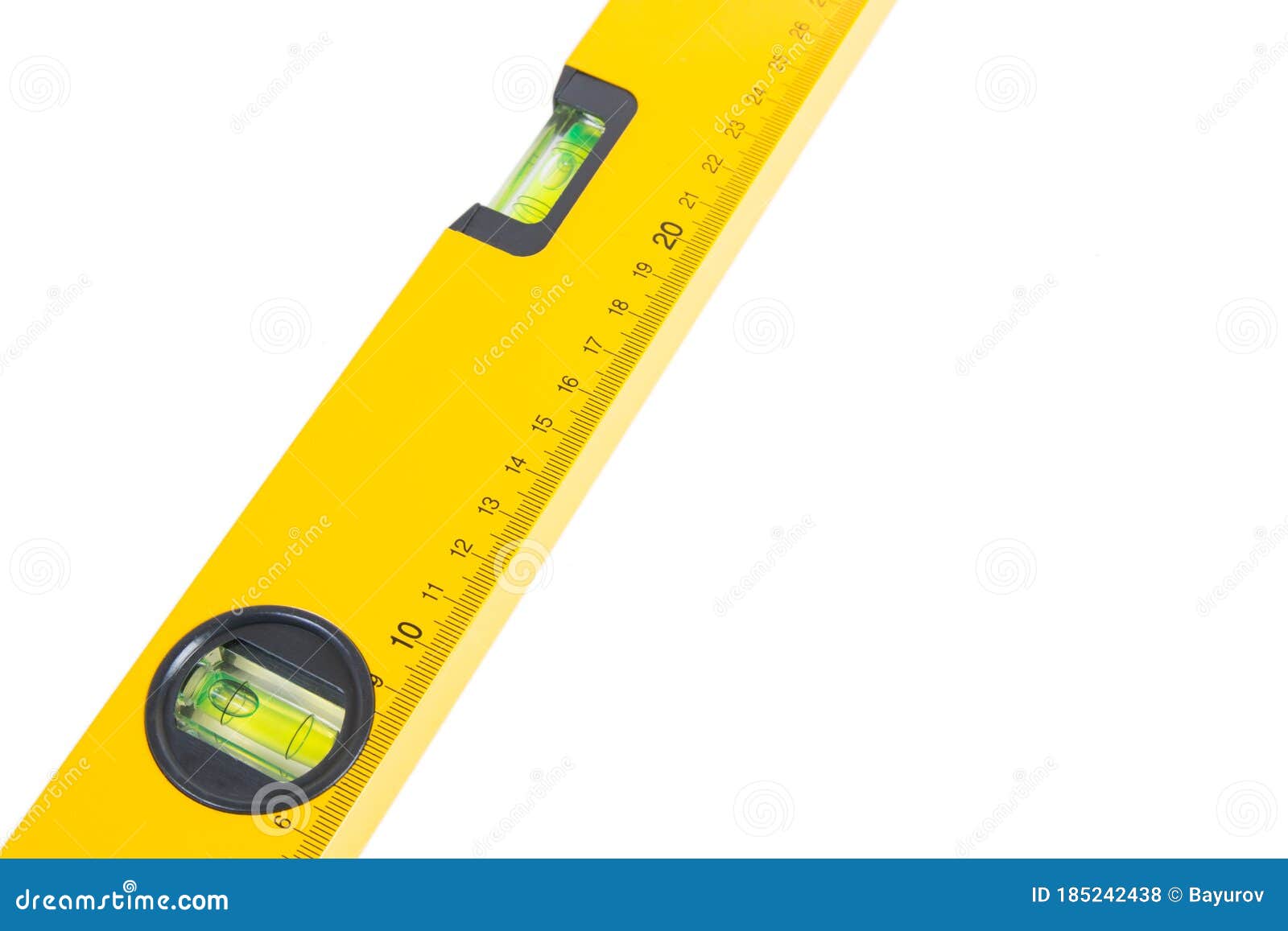 Bubble Spirit Water Level Construction Tool On Wooden Board Closeup ...